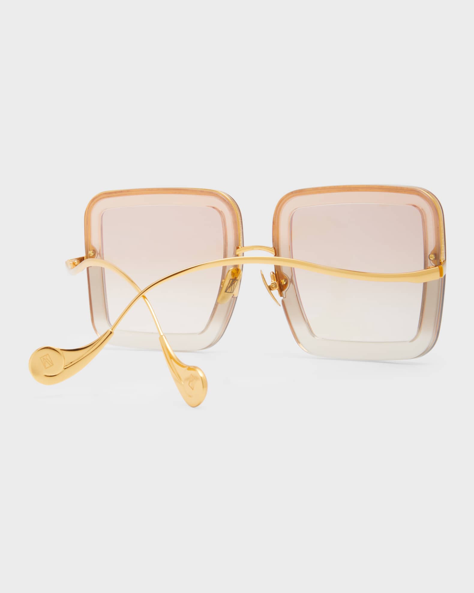 Anna-Karin Karlsson Beaming Sky Square Mixed-Media Sunglasses | Neiman ...