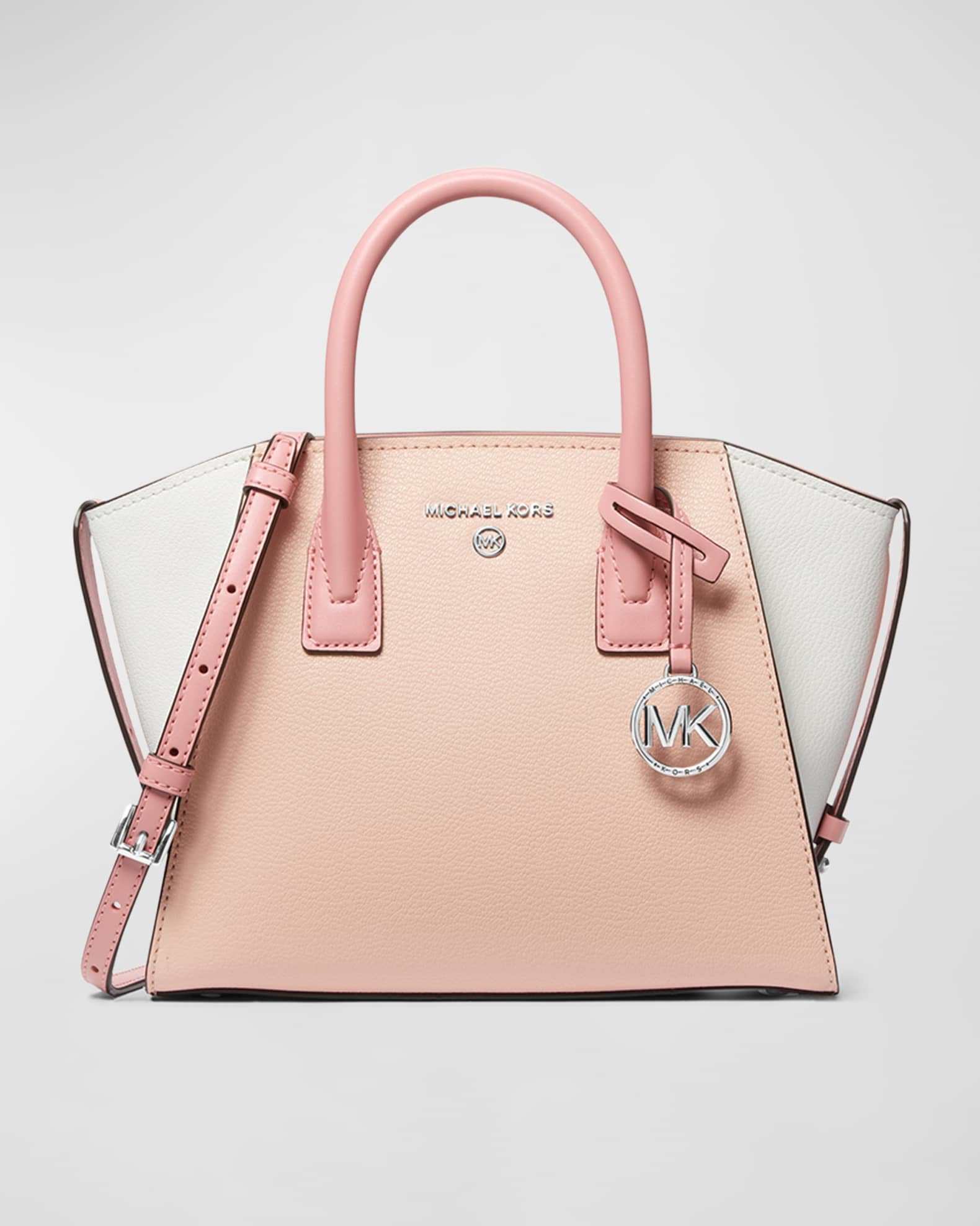 MICHAEL Michael Kors Kris Small Colorblock Pebbled Leather Satchel Bag ...