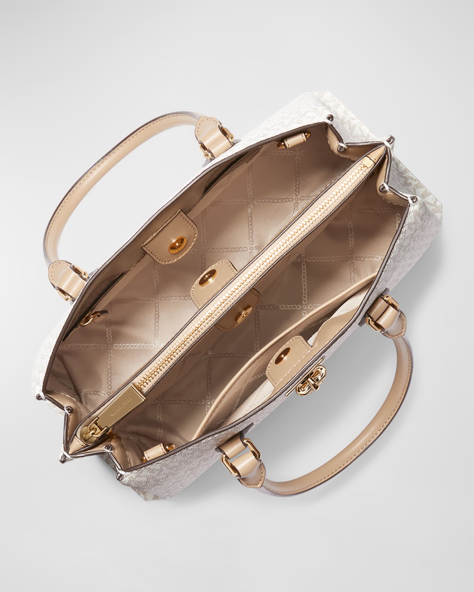 MICHAEL Michael Kors Ruby Medium Monogram Leather Satchel Bag | Neiman ...