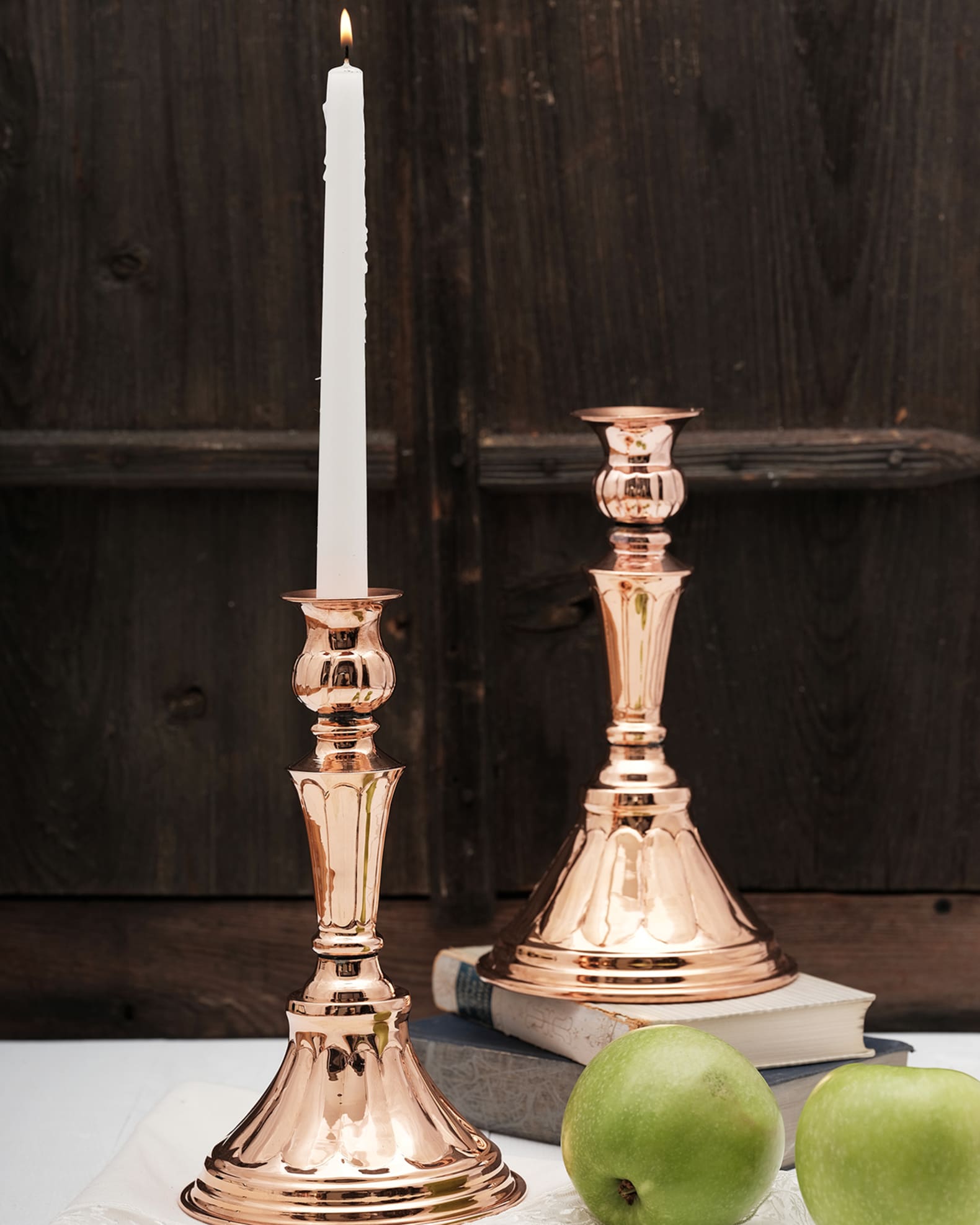 Coppermill Kitchen Vintage Inspired Copper Candlesticks Pair | Neiman ...