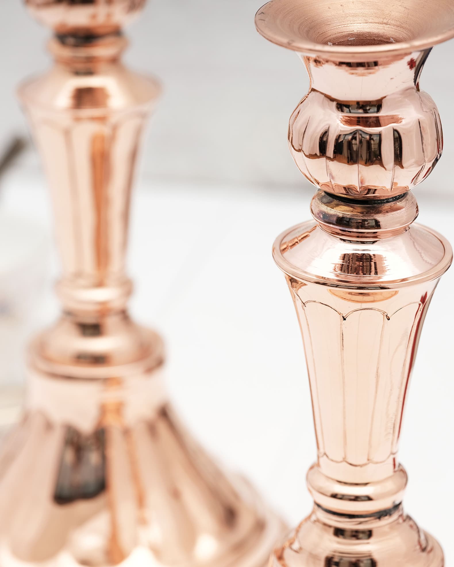 Coppermill Kitchen Vintage Inspired Copper Candlesticks Pair | Neiman ...