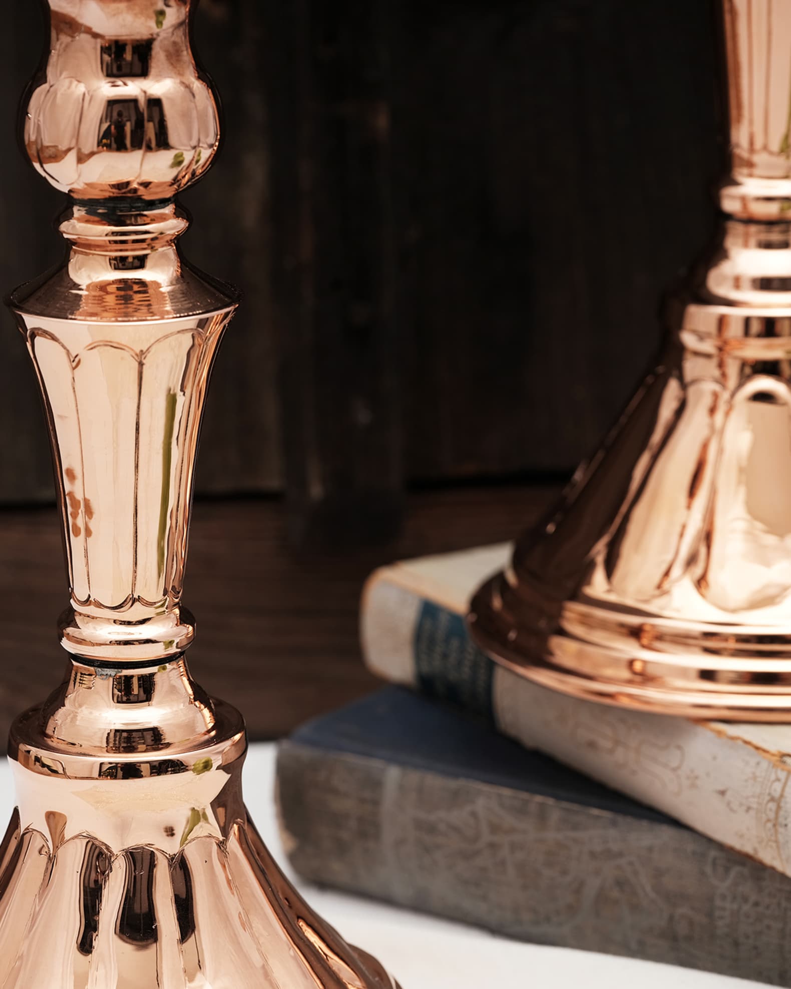 Coppermill Kitchen Vintage Inspired Copper Candlesticks Pair | Neiman ...