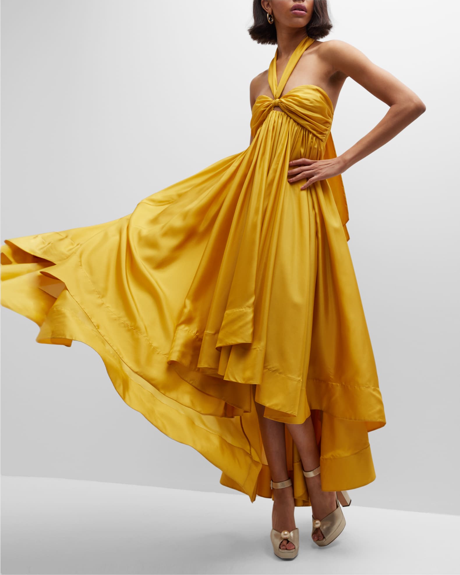 Zimmermann Devi Silk Halter Maxi Dress | Neiman Marcus
