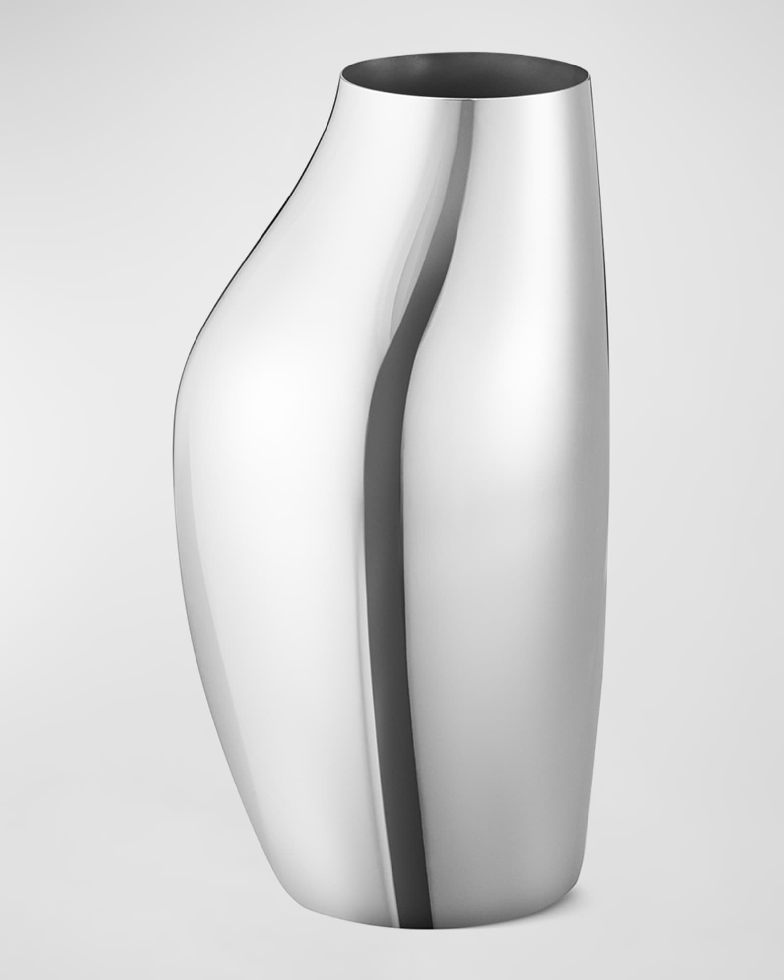 Georg Jensen Sky Stainless Steel Vase, 10.6" | Neiman Marcus