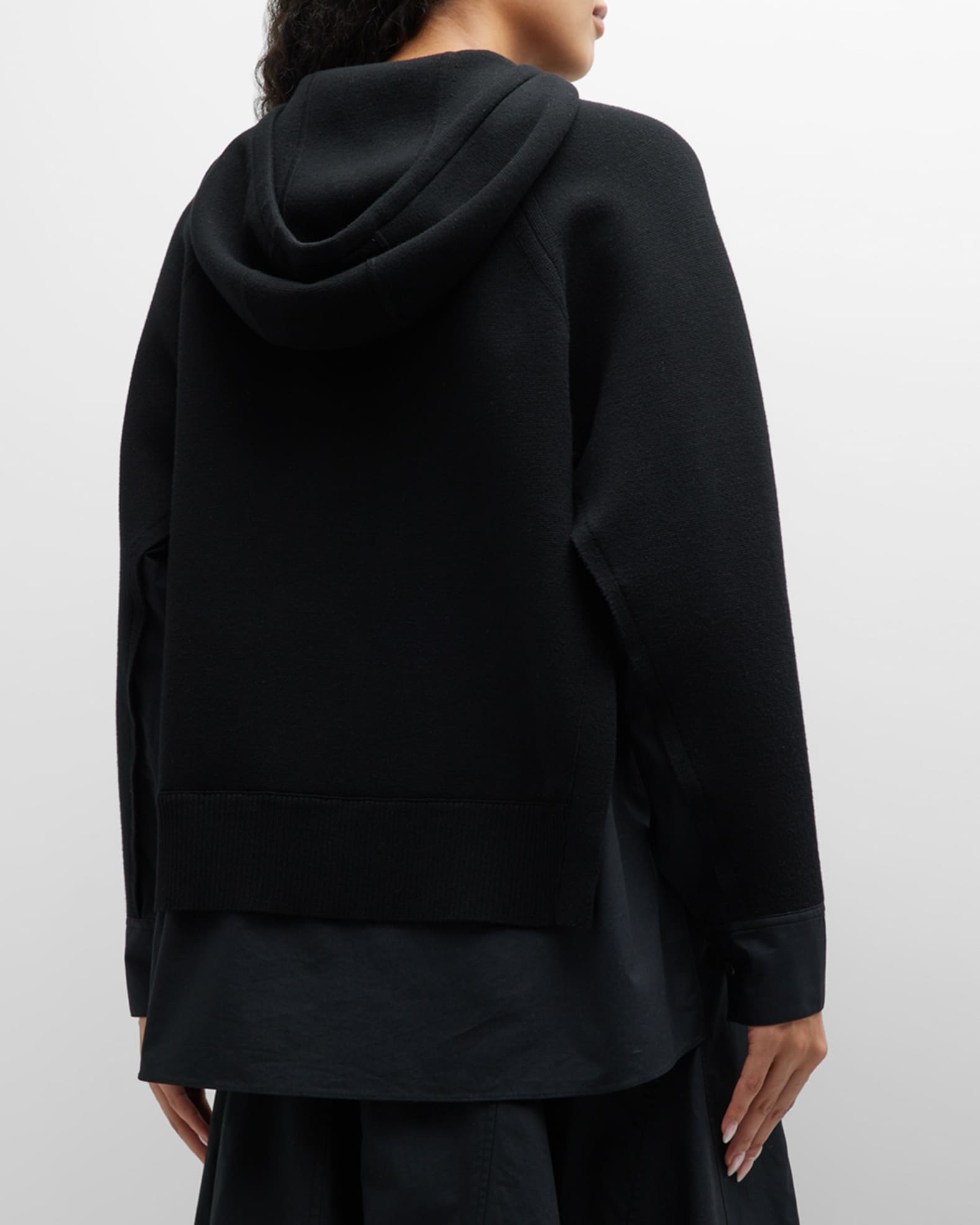 3.1 Phillip Lim Oversized Combo Hoodie | Neiman Marcus