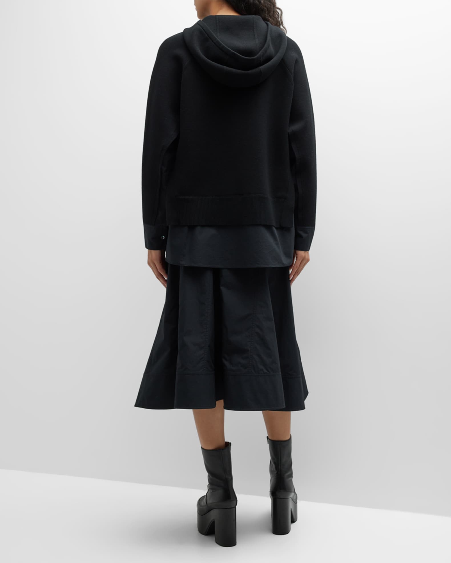 3.1 Phillip Lim Combo A-Line Midi Skirt | Neiman Marcus