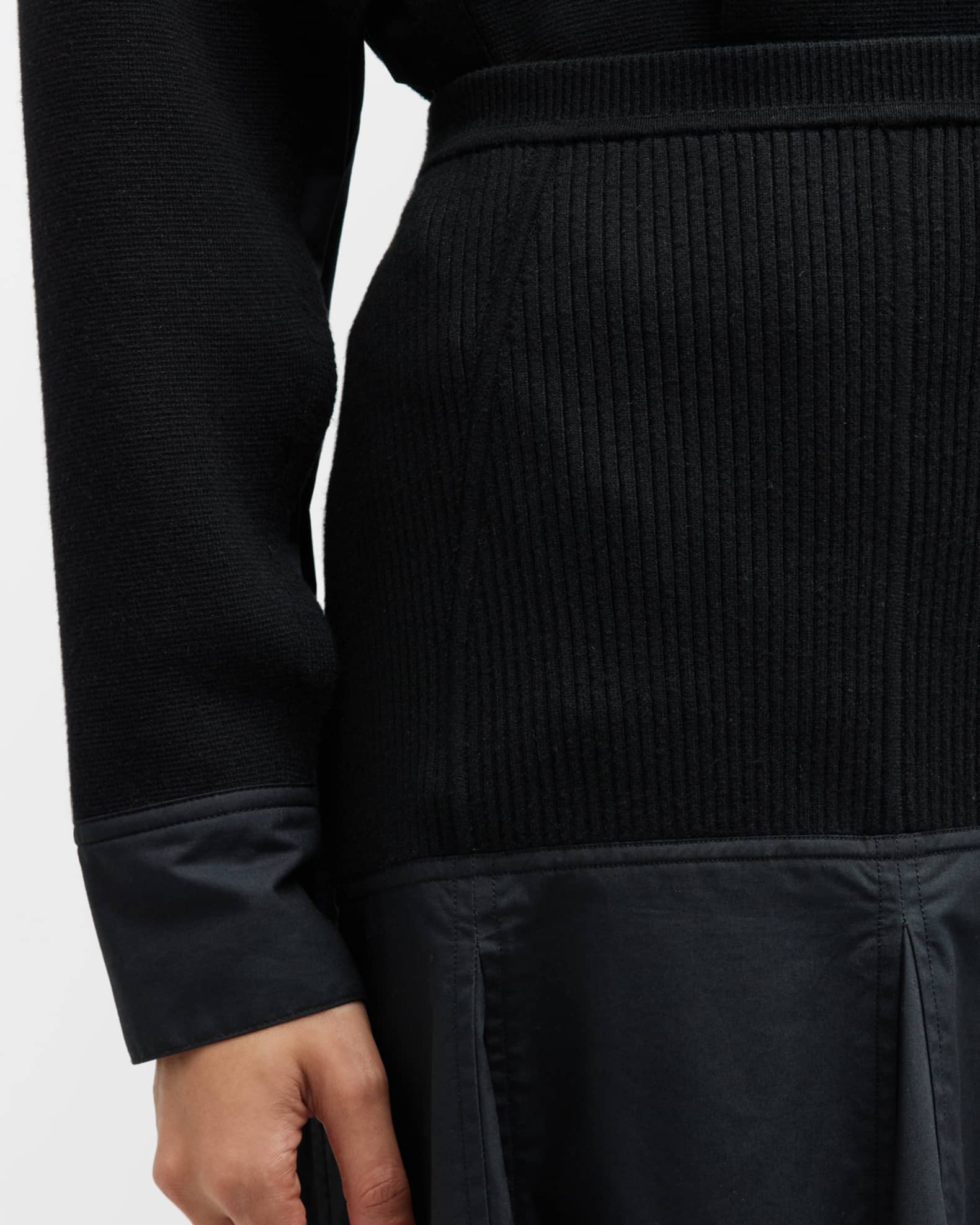 3.1 Phillip Lim Combo A-Line Midi Skirt | Neiman Marcus