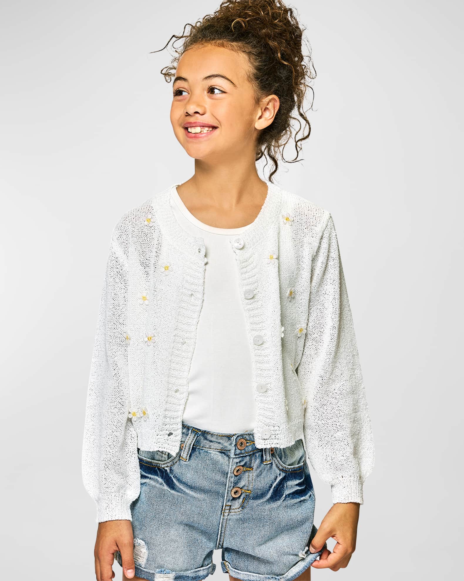 Girl's Daisy Cardigans | Neiman Marcus