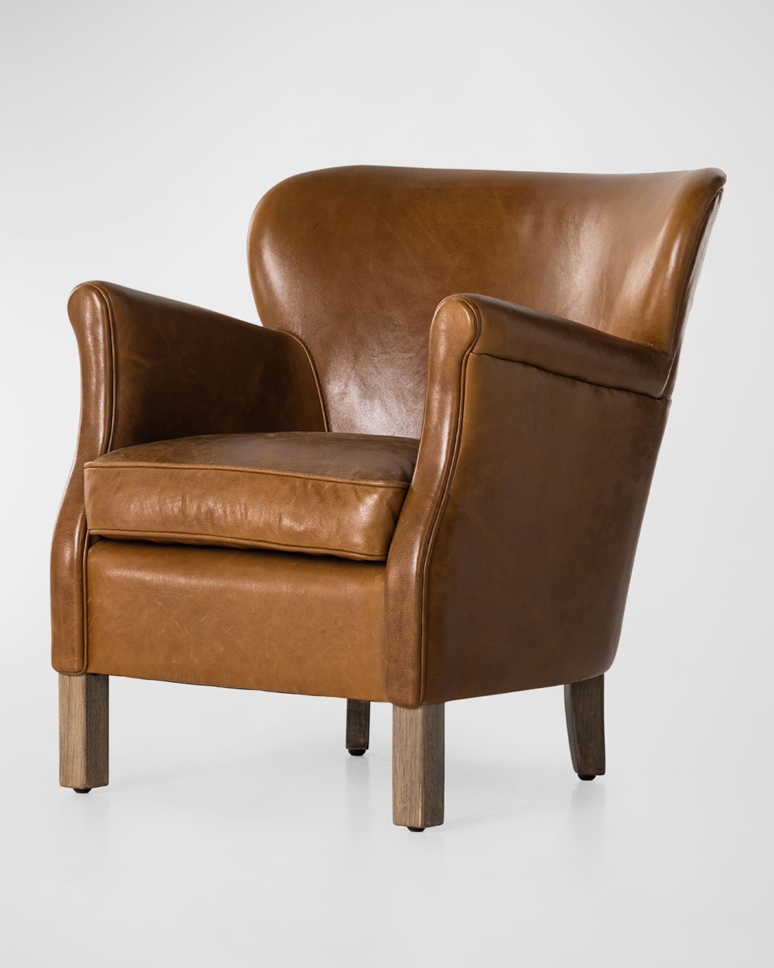Four Hands Wycliffe Leather Wing Chair | Neiman Marcus