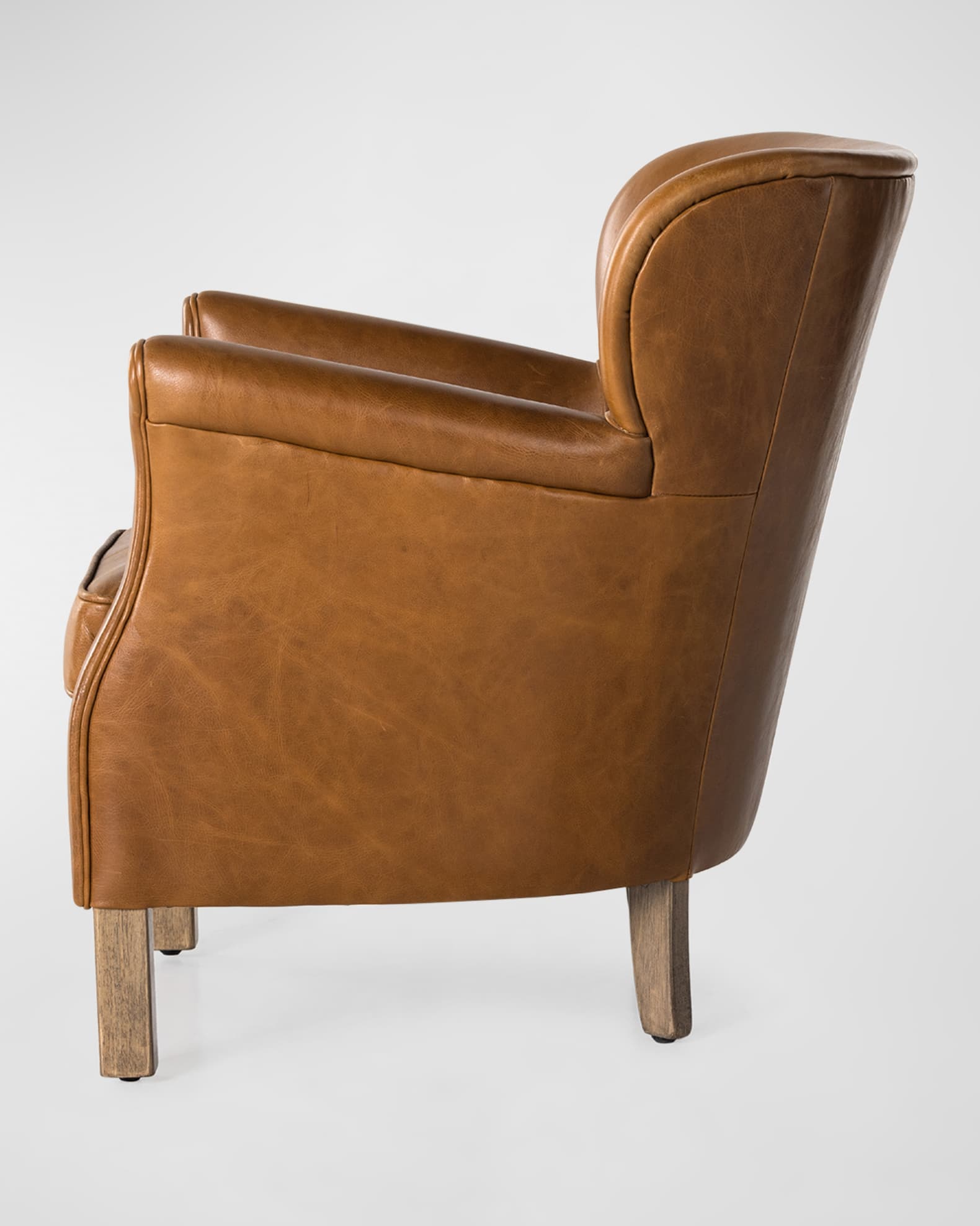 Four Hands Wycliffe Leather Wing Chair | Neiman Marcus