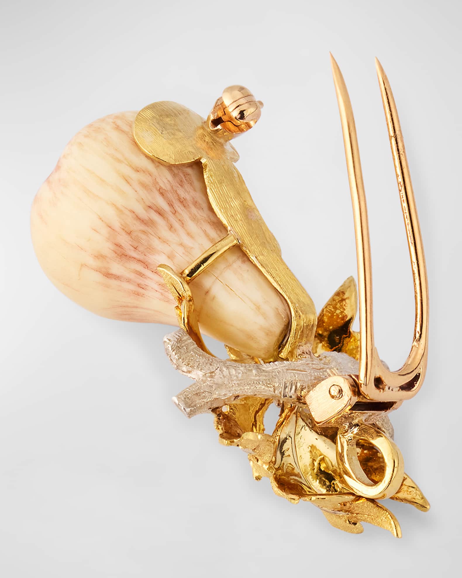 NM Estate Estate Buccellati Silver Pear Leaf Pin Pendant | Neiman Marcus
