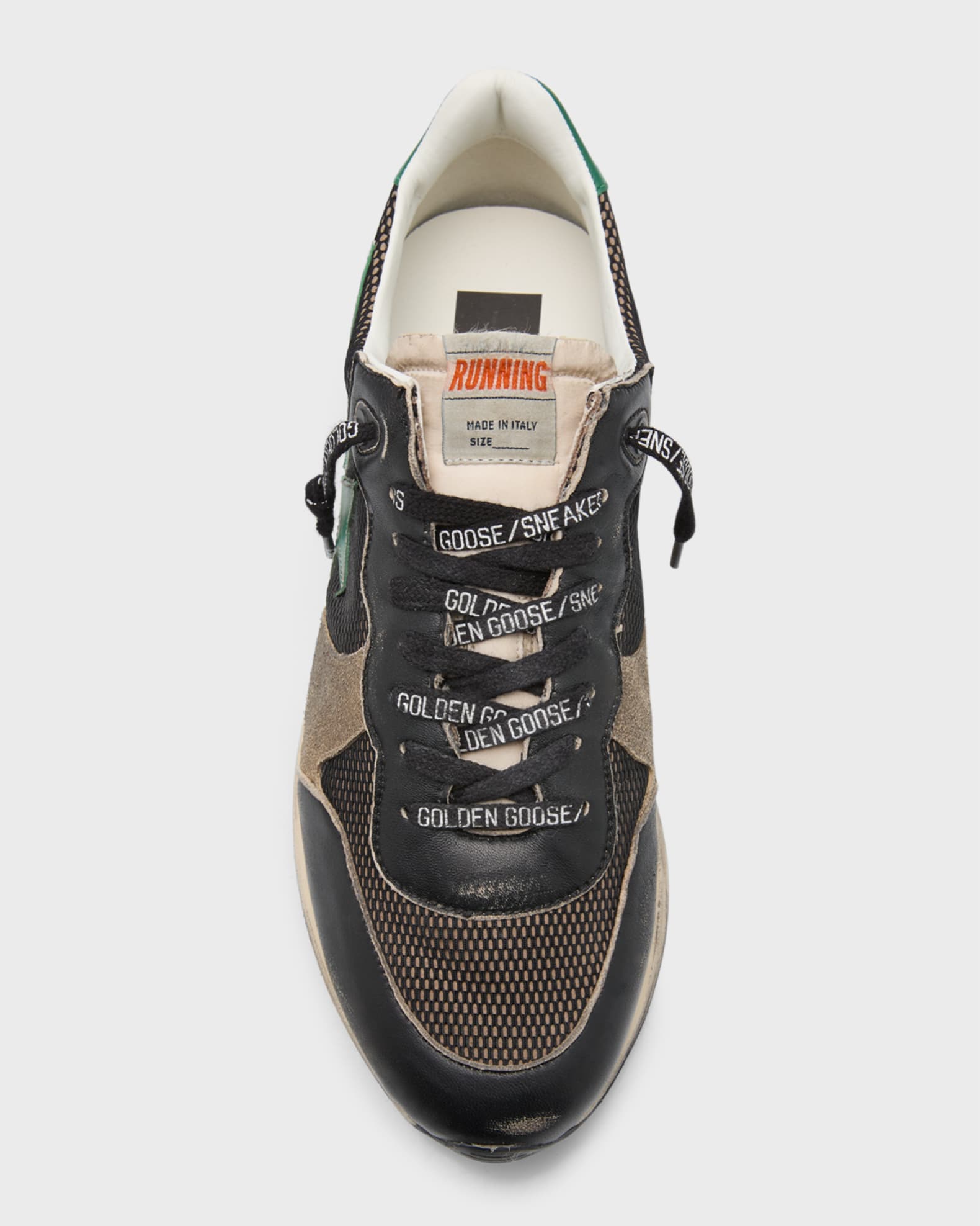 Golden Goose Men's Running Sole Mesh & Leather Sneakers | Neiman Marcus