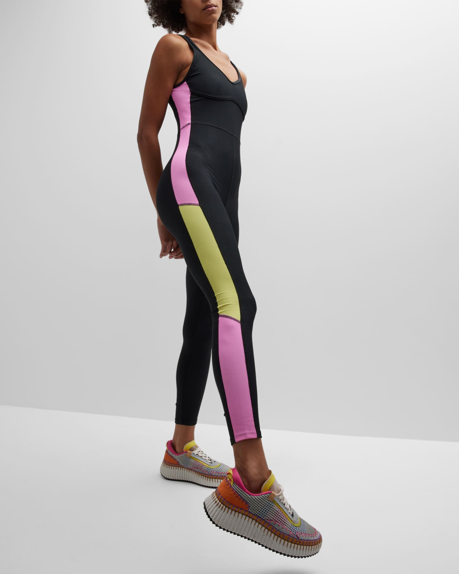 Beach Riot Ada Lemonade Colorblock Catsuit | Neiman Marcus