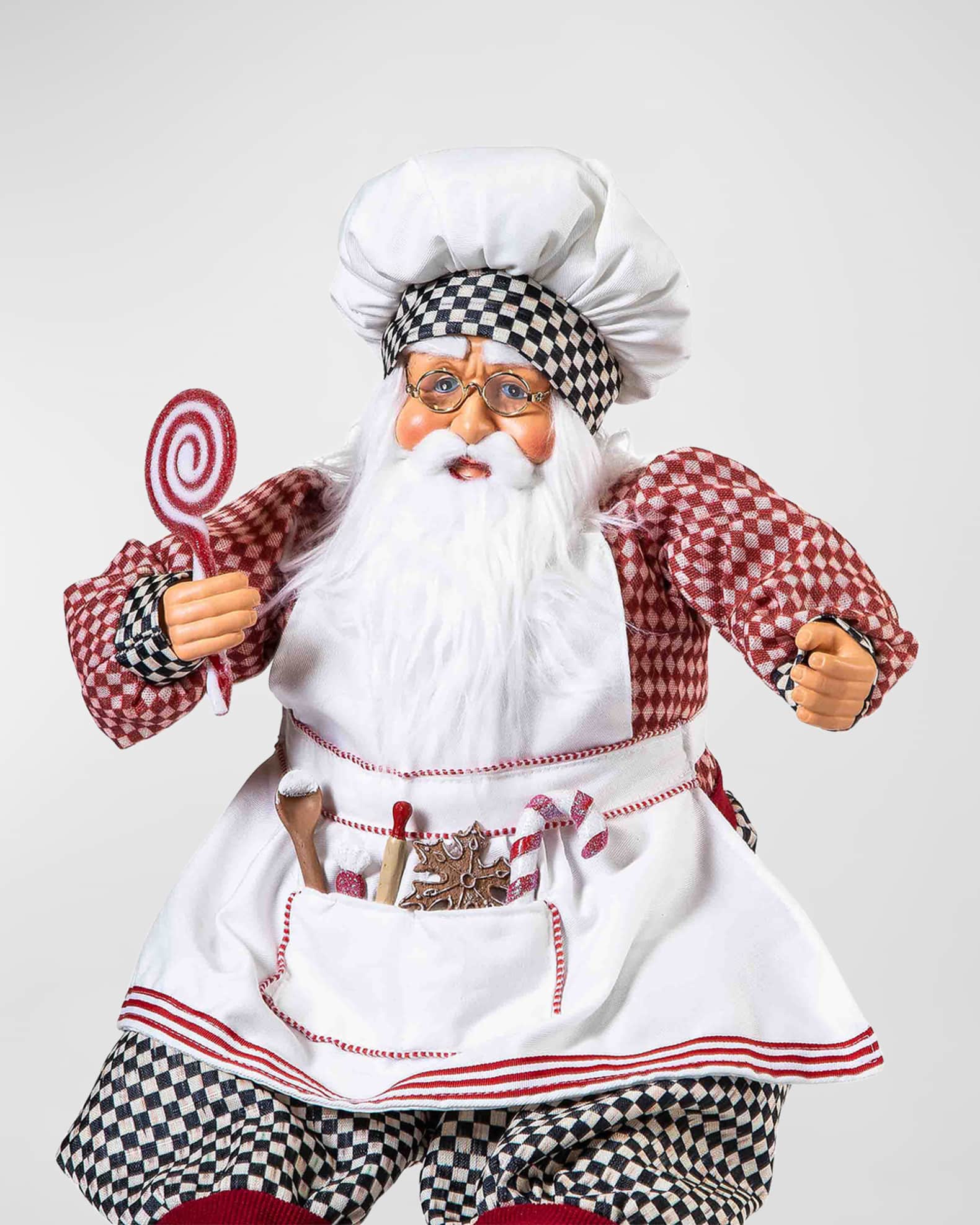 MacKenzie-Childs Peppermint Santa Christmas Decoration | Neiman Marcus