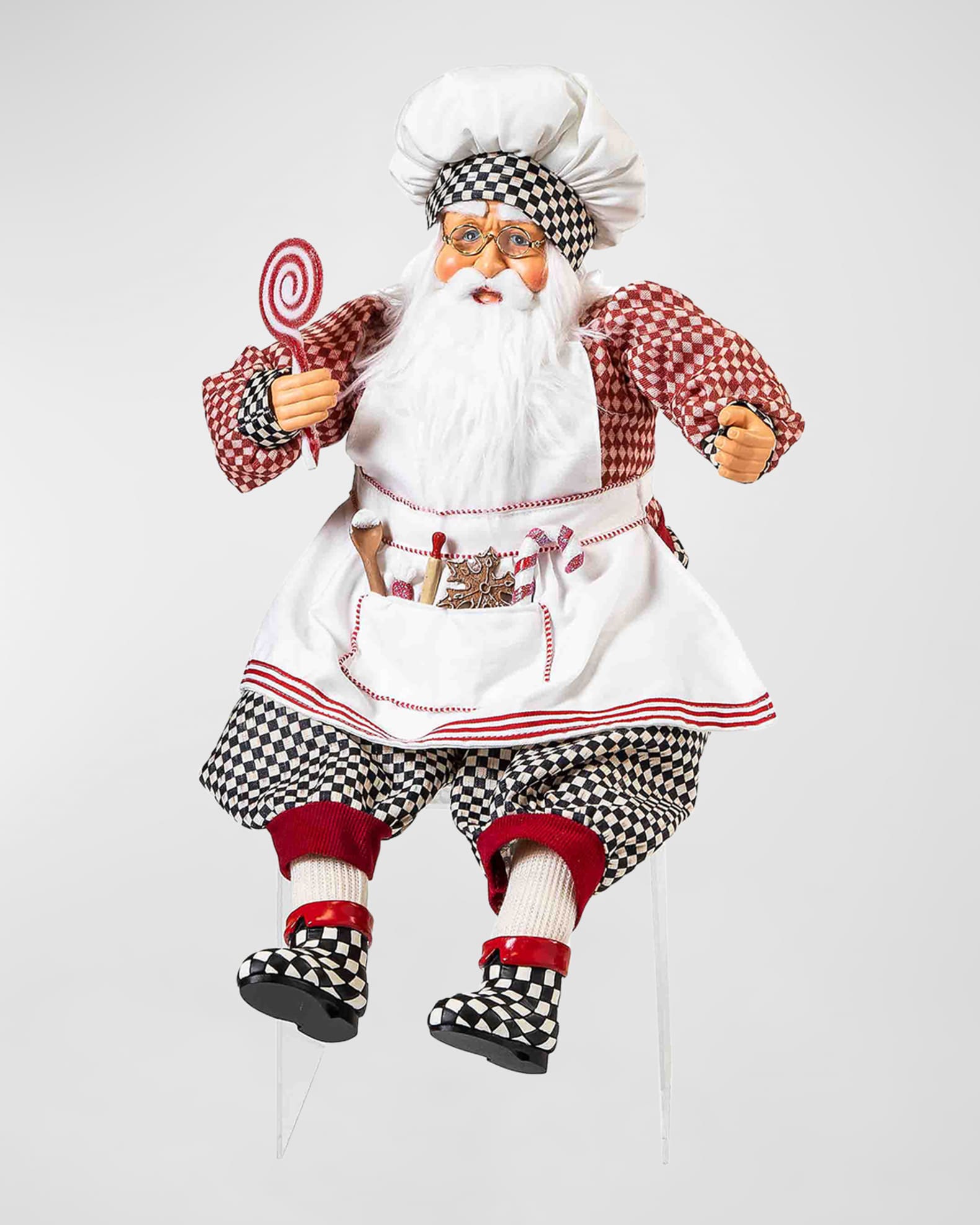 MacKenzie-Childs Peppermint Santa Christmas Decoration | Neiman Marcus