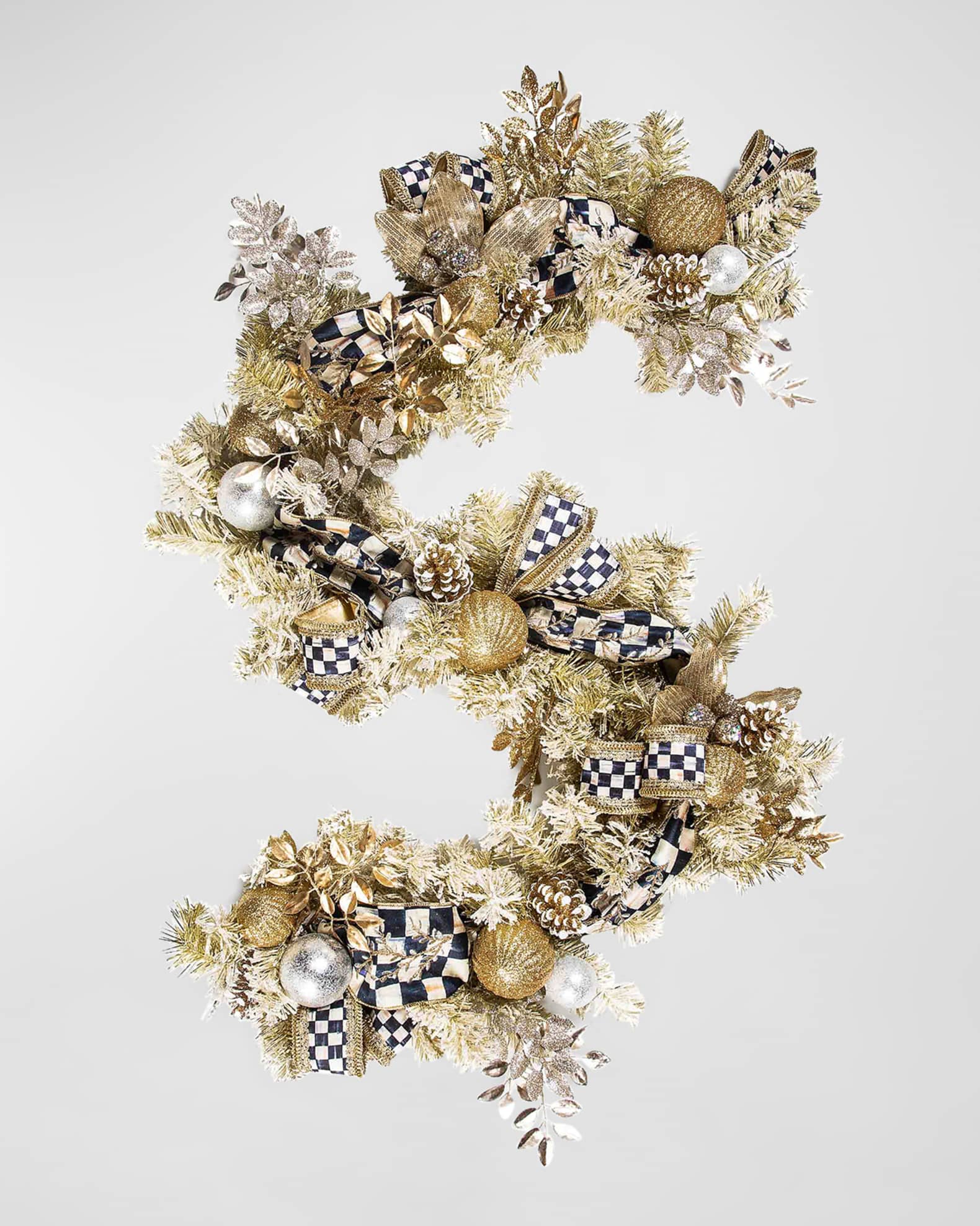 MacKenzie-Childs Glam Up Illuminated Christmas Garland, 3' | Neiman Marcus