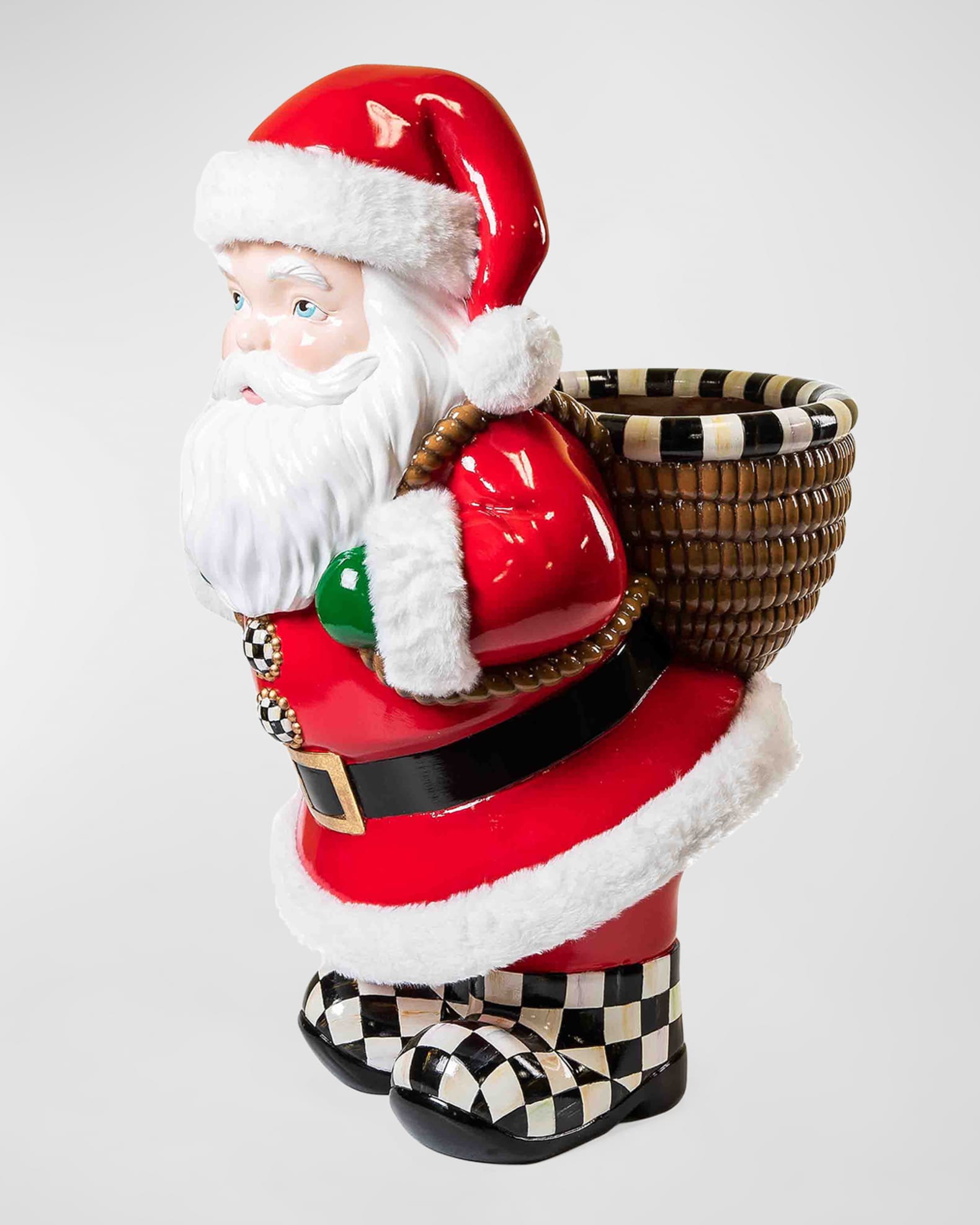 MacKenzie-Childs Granny Kitsch Santa Planter | Neiman Marcus