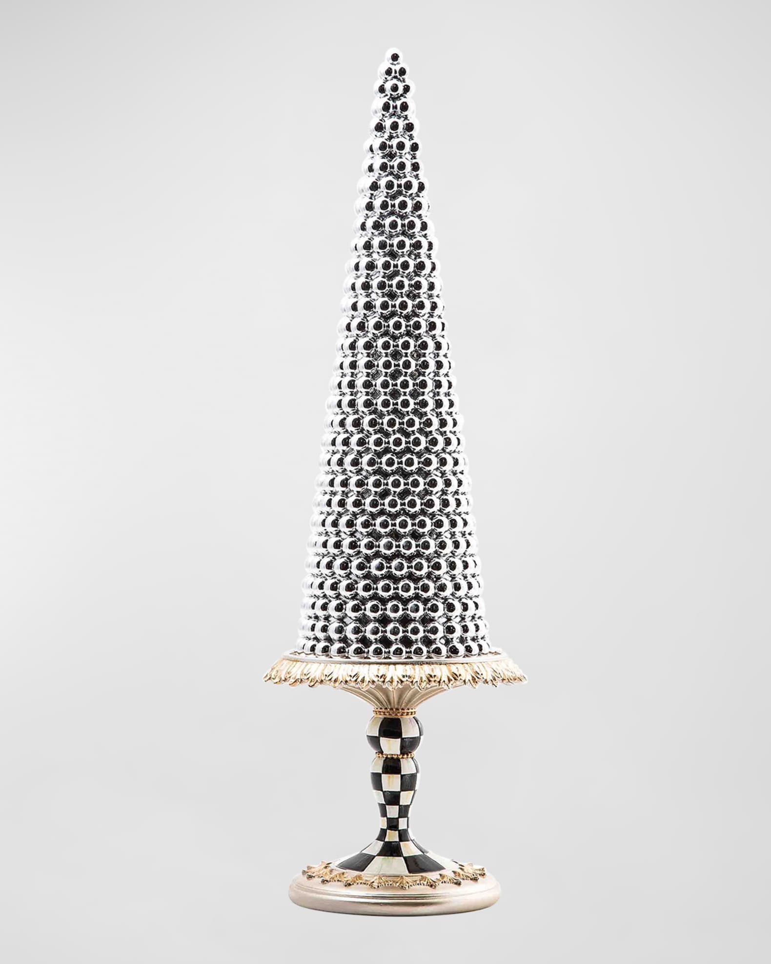 Glam Up Platinum Beaded Trees | Neiman Marcus
