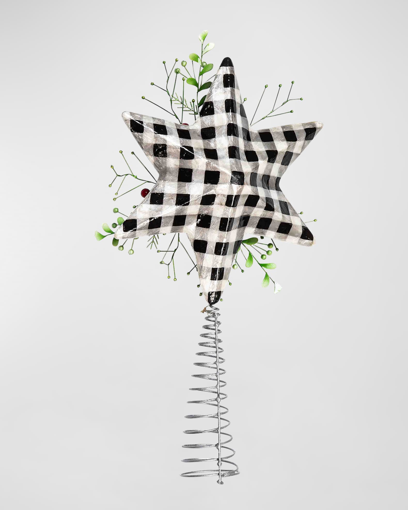 MacKenzie-Childs Mistletoe Star Capiz Tree Topper | Neiman Marcus