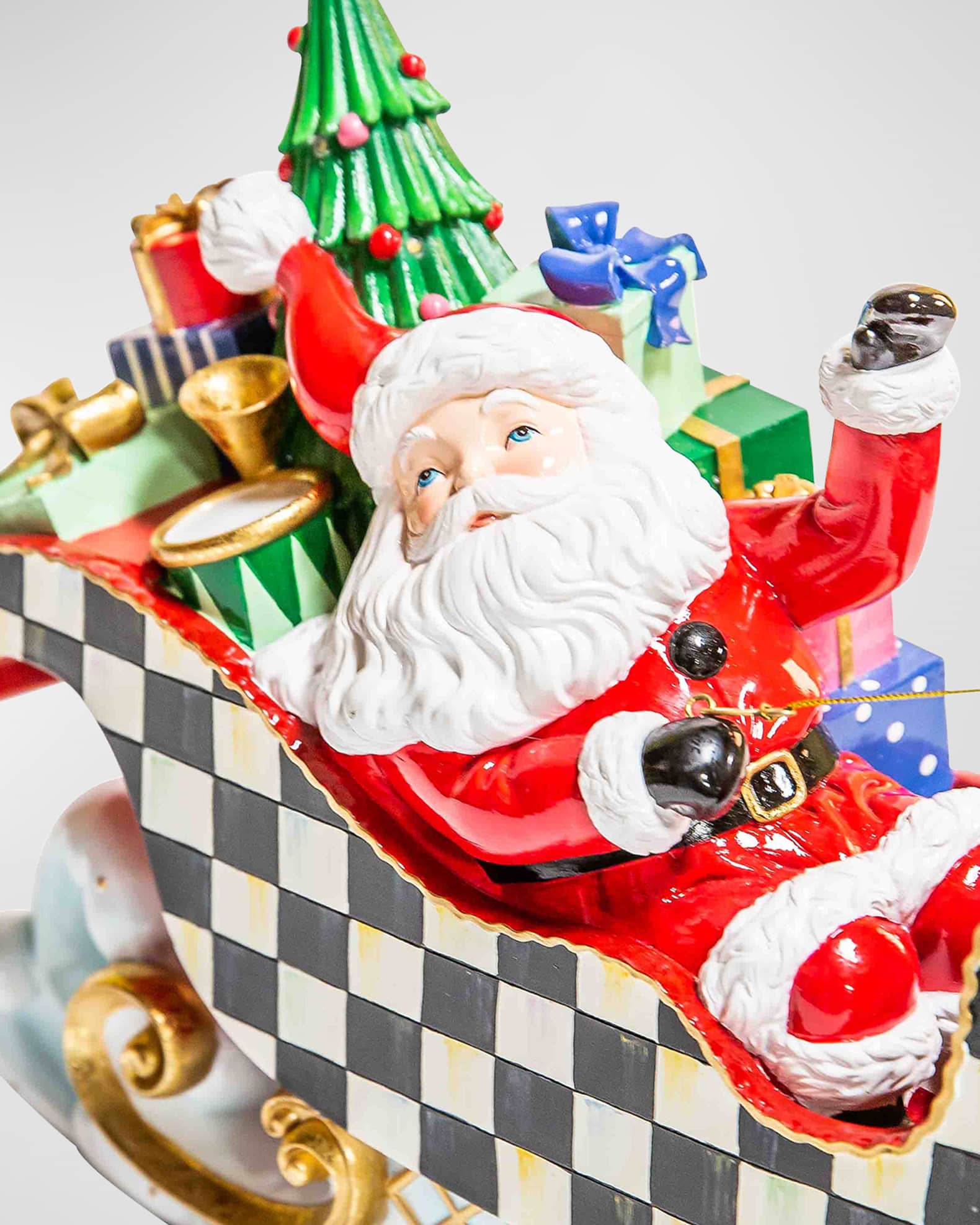 MacKenzie-Childs Granny Kitsch Illuminated Sleigh Ride Santa | Neiman ...