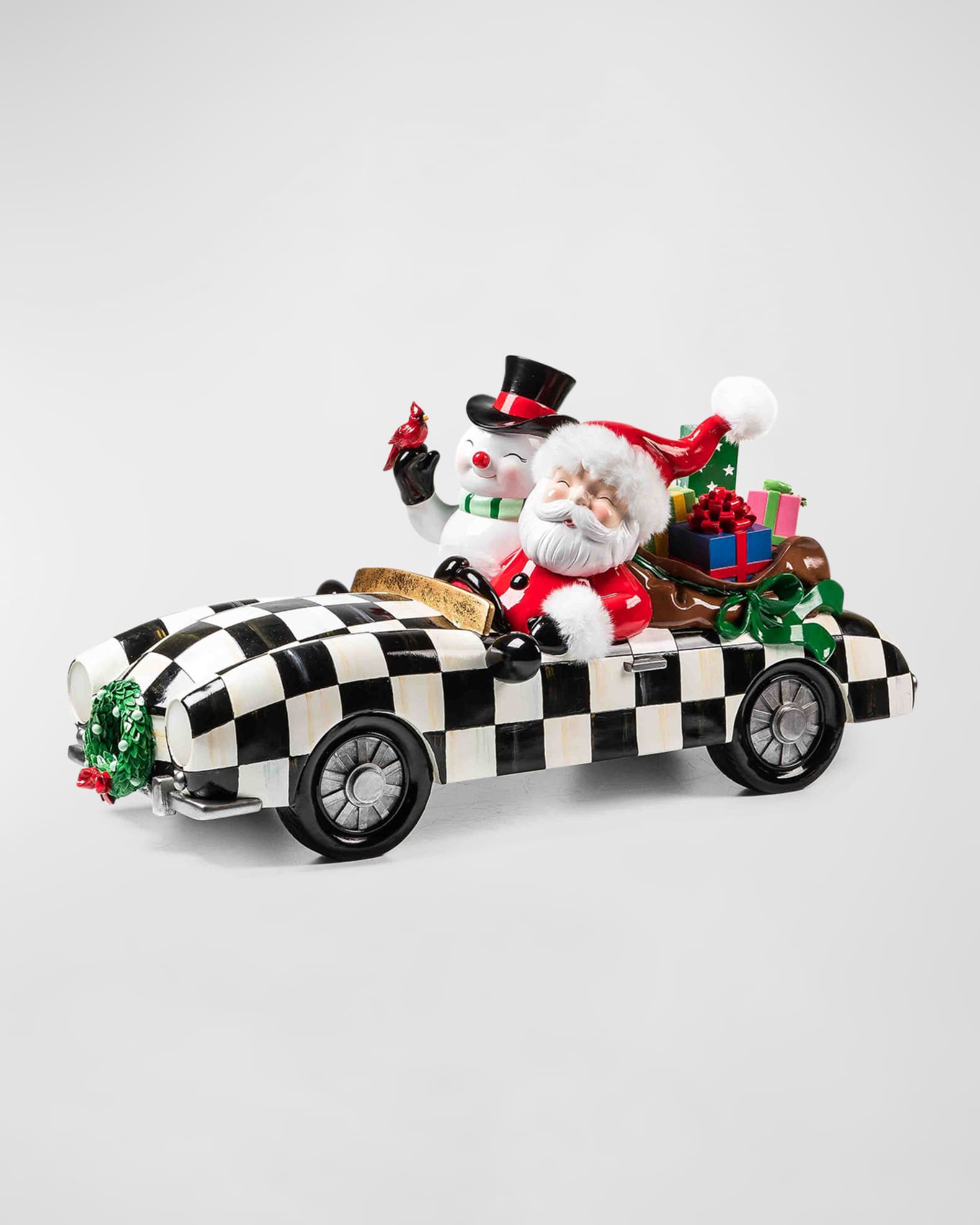 MacKenzie-Childs Granny Kitsch Special Delivery Santa in Car Trophy ...
