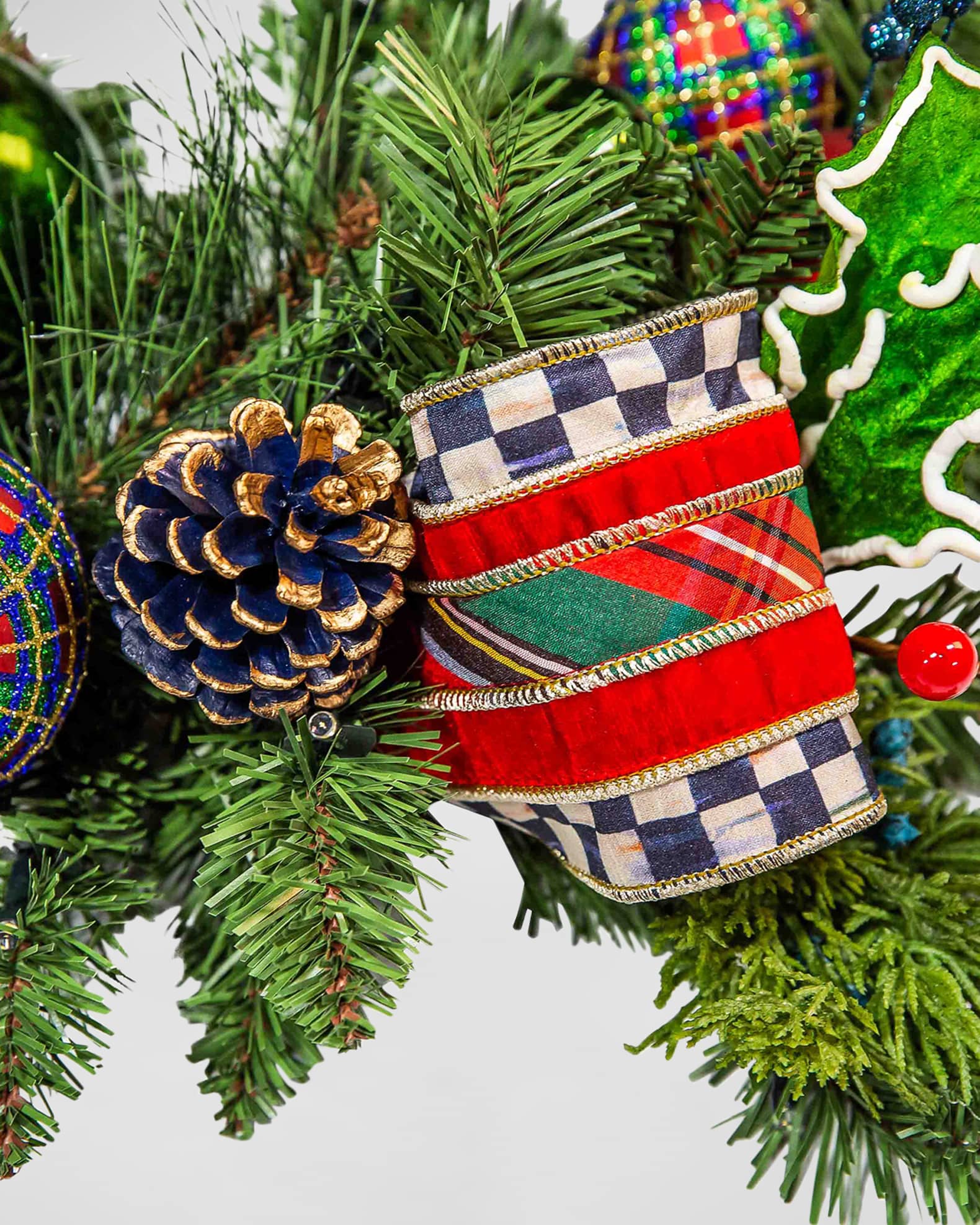 MacKenzie-Childs Tartastic Illuminated Garland with Lights | Neiman Marcus