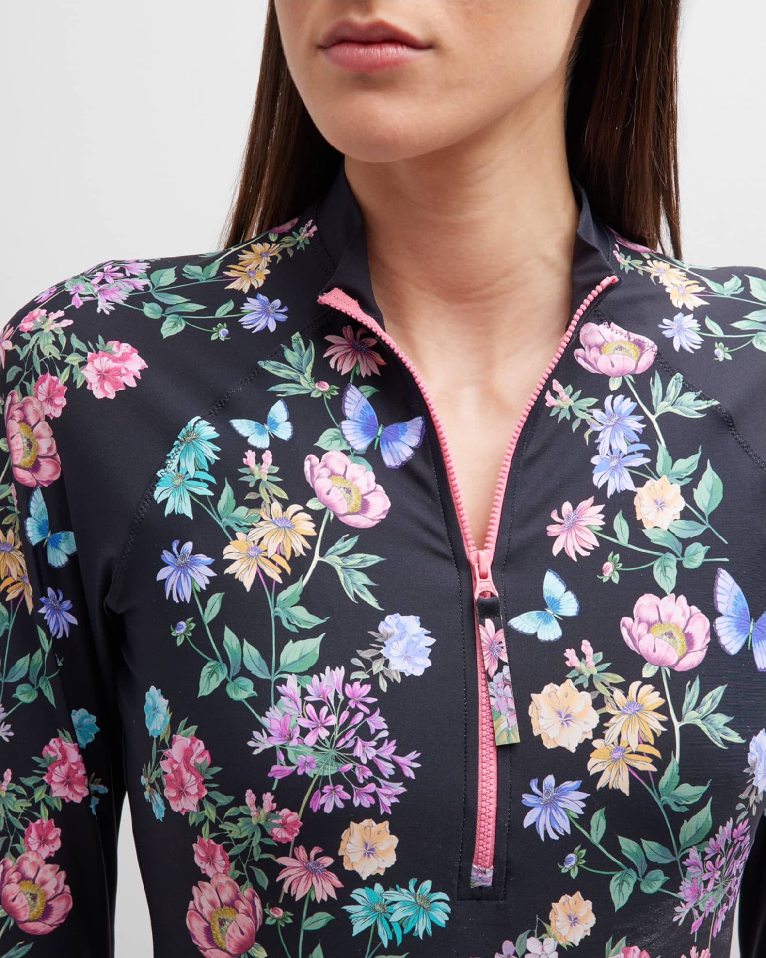 Johnny Was Butterfly Rashguard Swim Top | Neiman Marcus