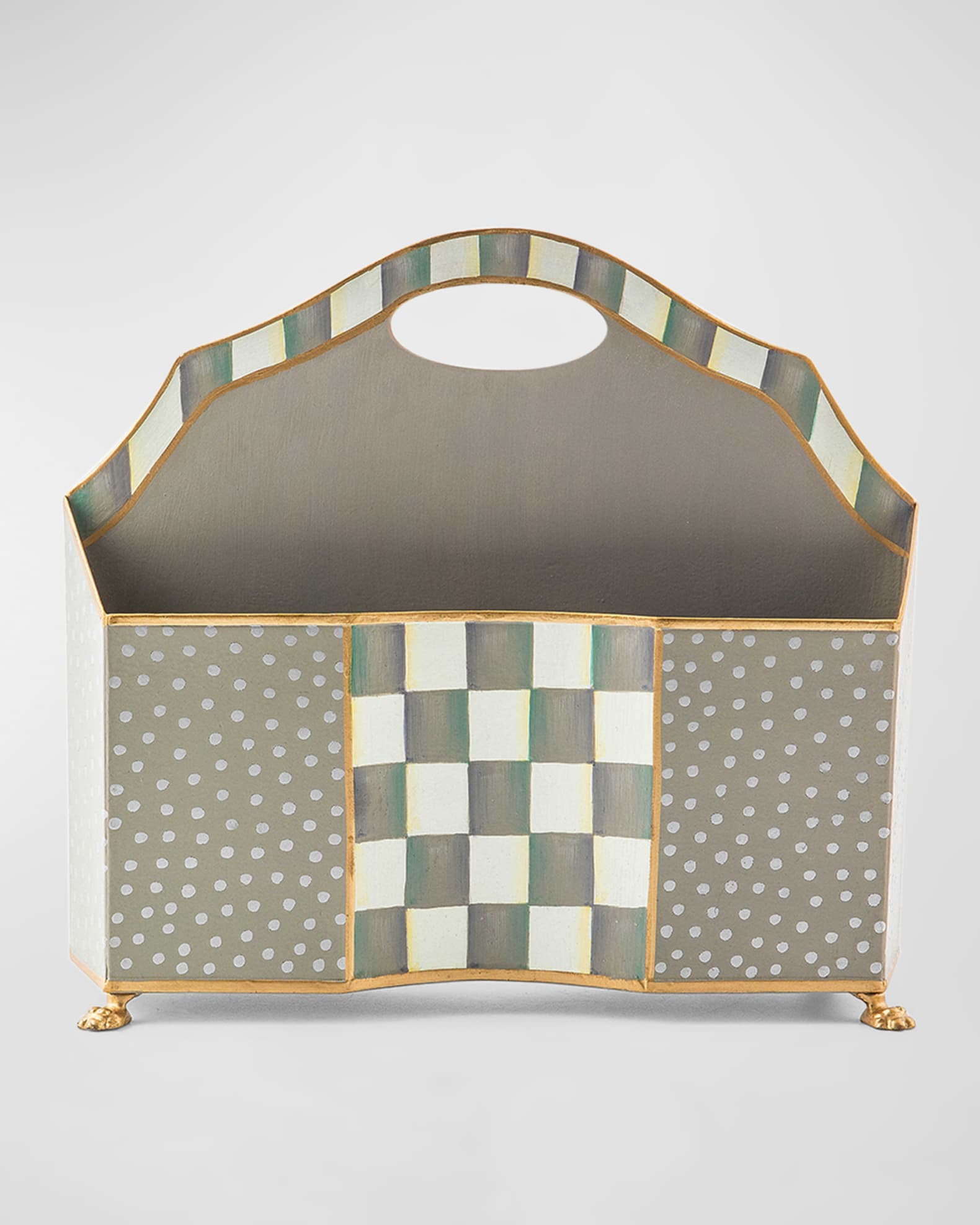 MacKenzie-Childs Sterling Check Magazine Rack | Neiman Marcus