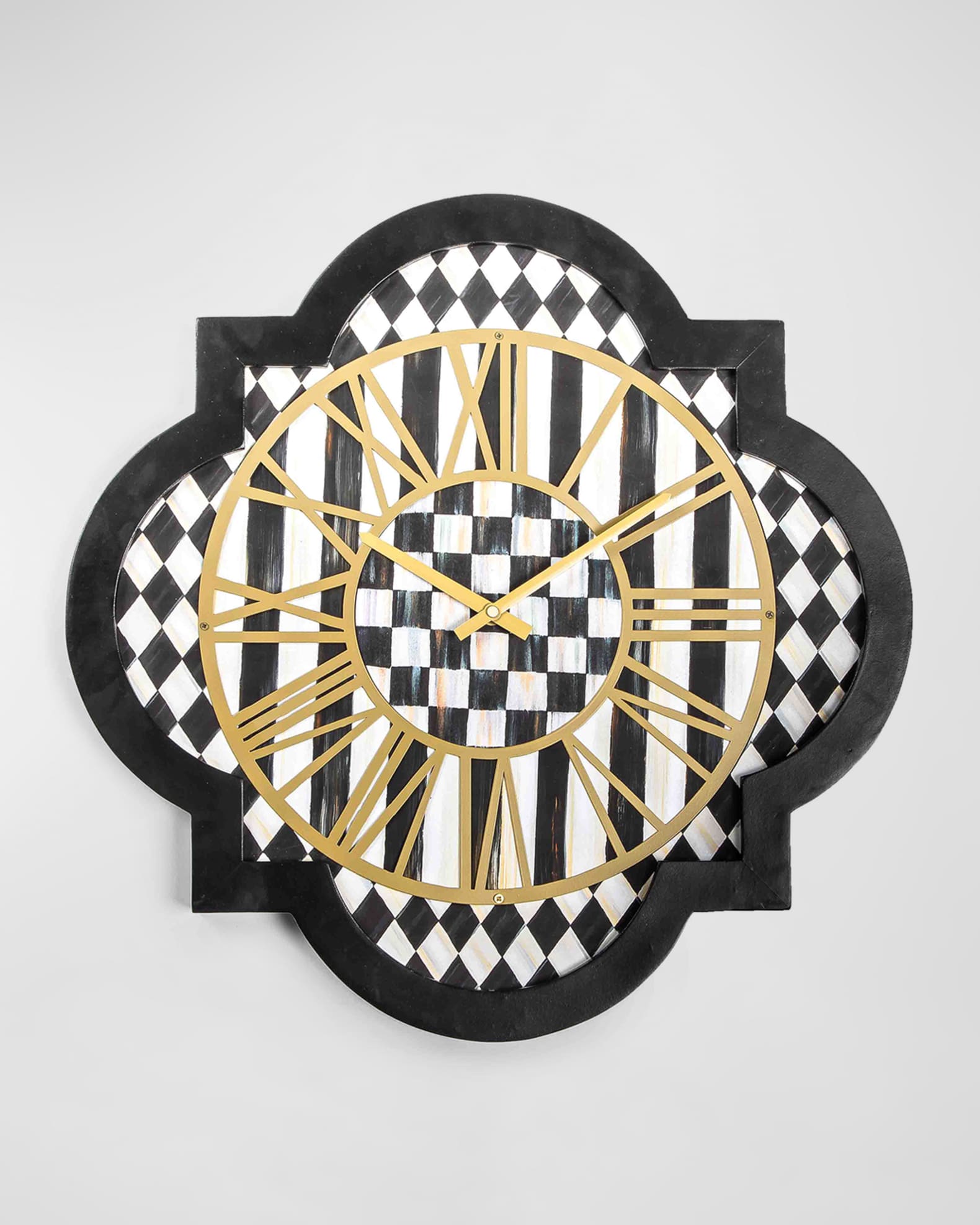 MacKenzie-Childs Courtly Check Tile Wall Clock | Neiman Marcus