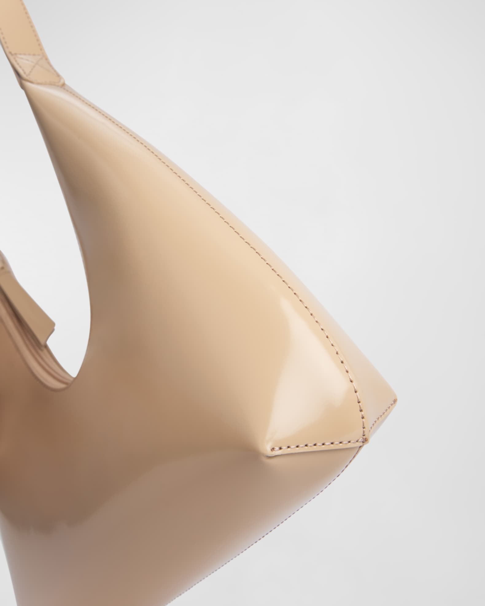 BY FAR Amber Semi-Patent Leather Shoulder Bag | Neiman Marcus
