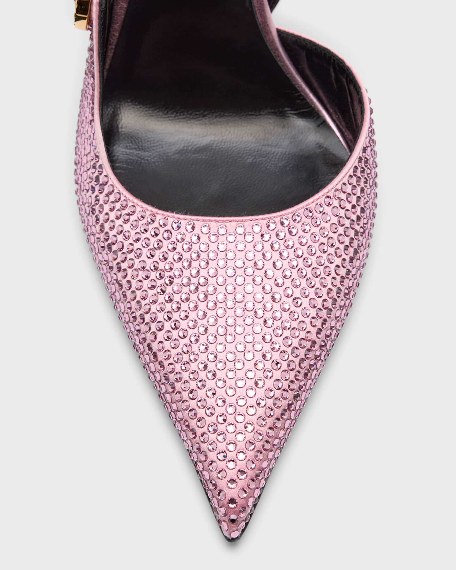 Versace Safety Pin Embellished Slingback Pumps | Neiman Marcus