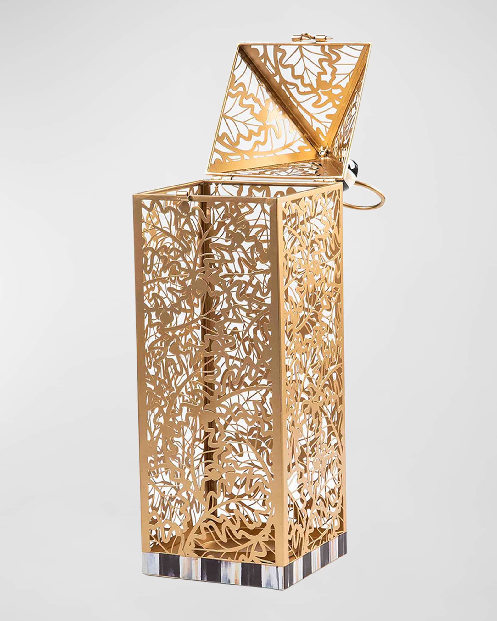 MacKenzie-Childs Pierced Leaf Thanksgiving Lantern | Neiman Marcus
