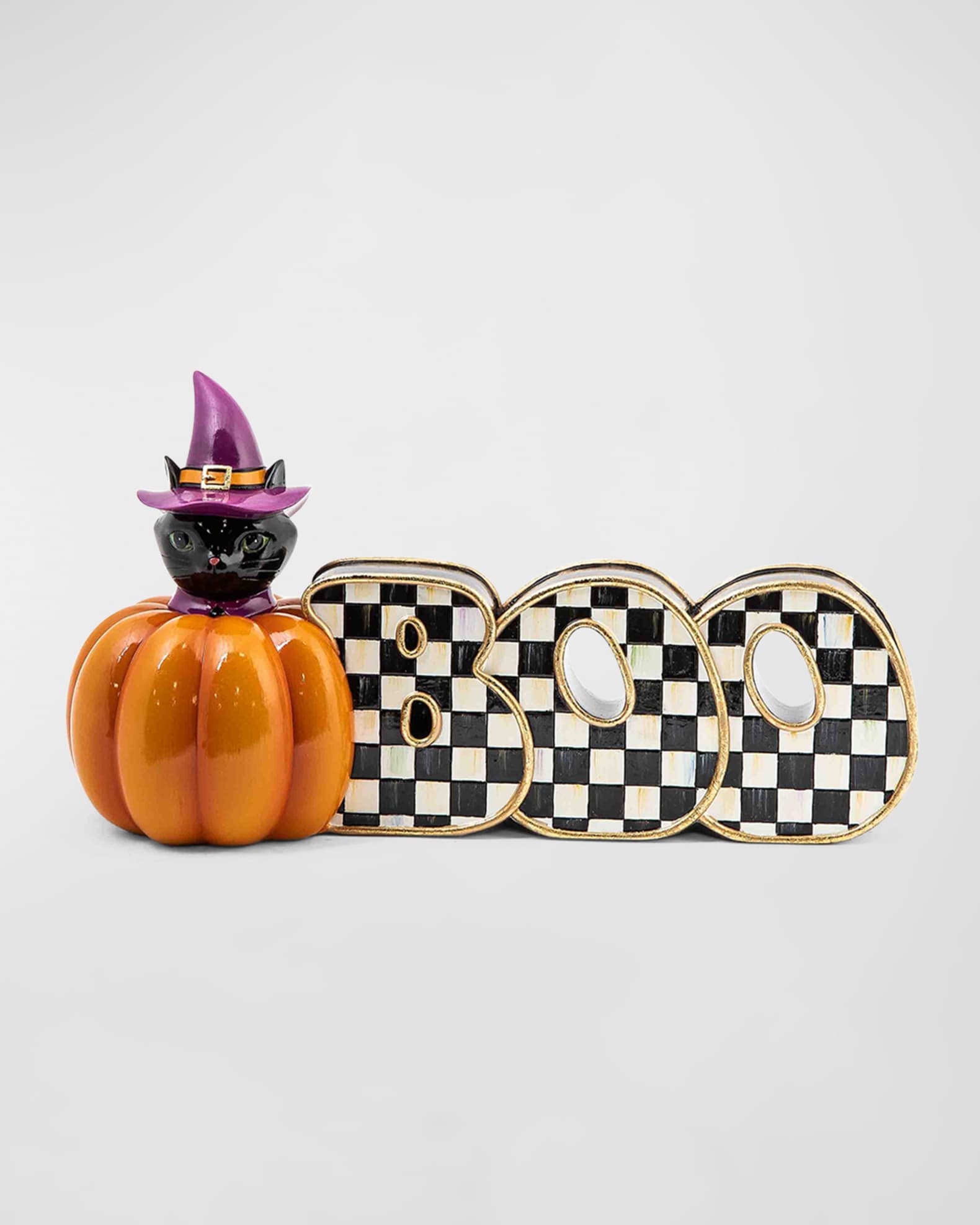 MacKenzie-Childs Boo Cat Letter Set Halloween Decoration | Neiman Marcus