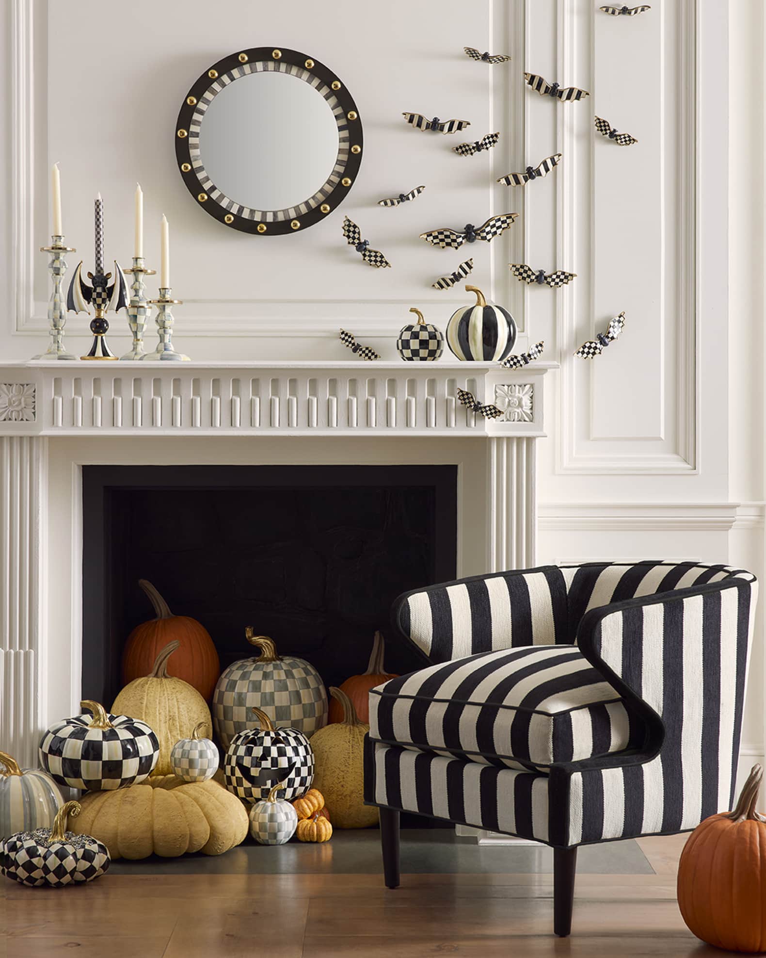 Sterling Check & Stripe Pumpkin Collection | Neiman Marcus