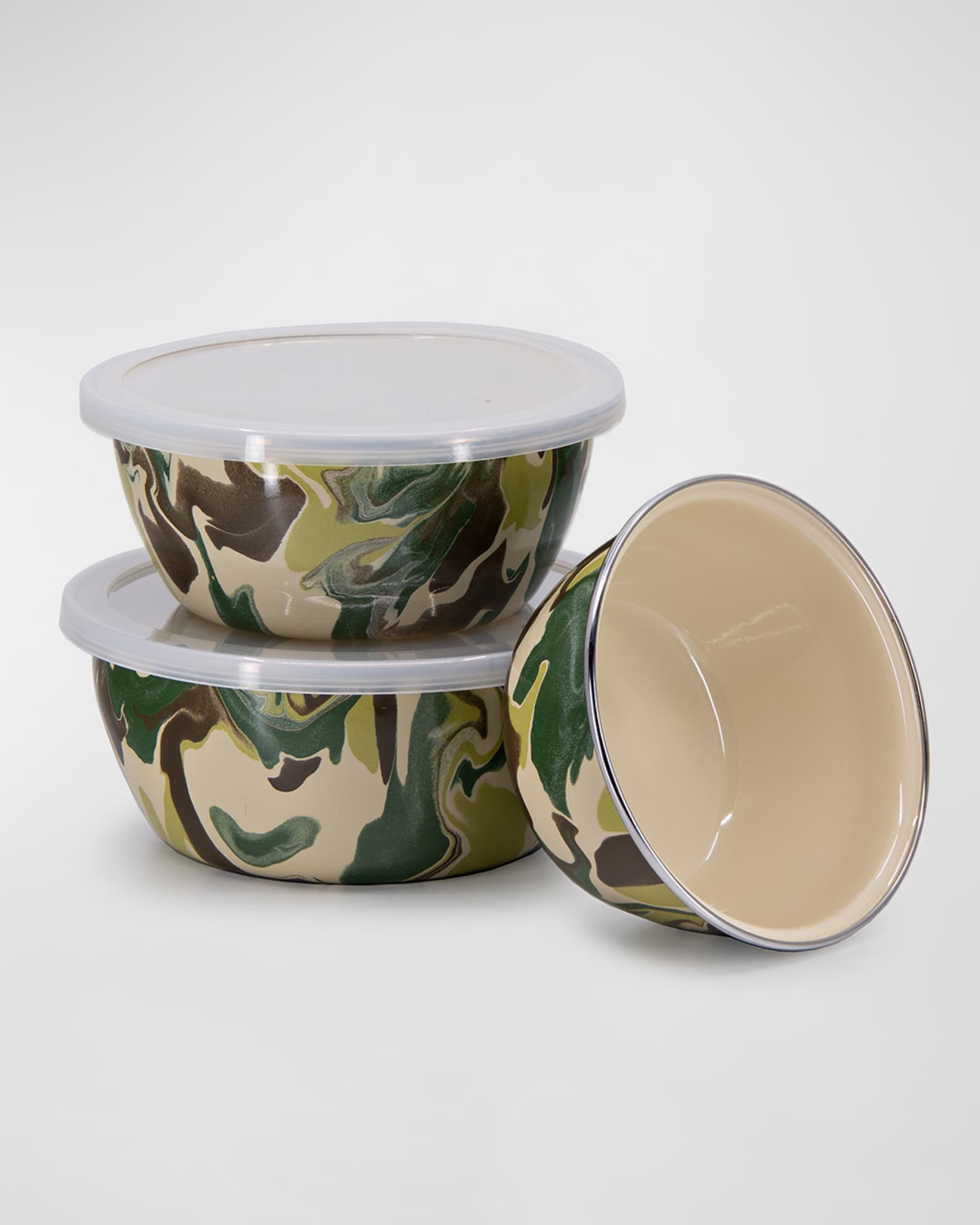 Golden Rabbit Camouflage Marbled Nesting Bowls, Set of 3 | Neiman Marcus