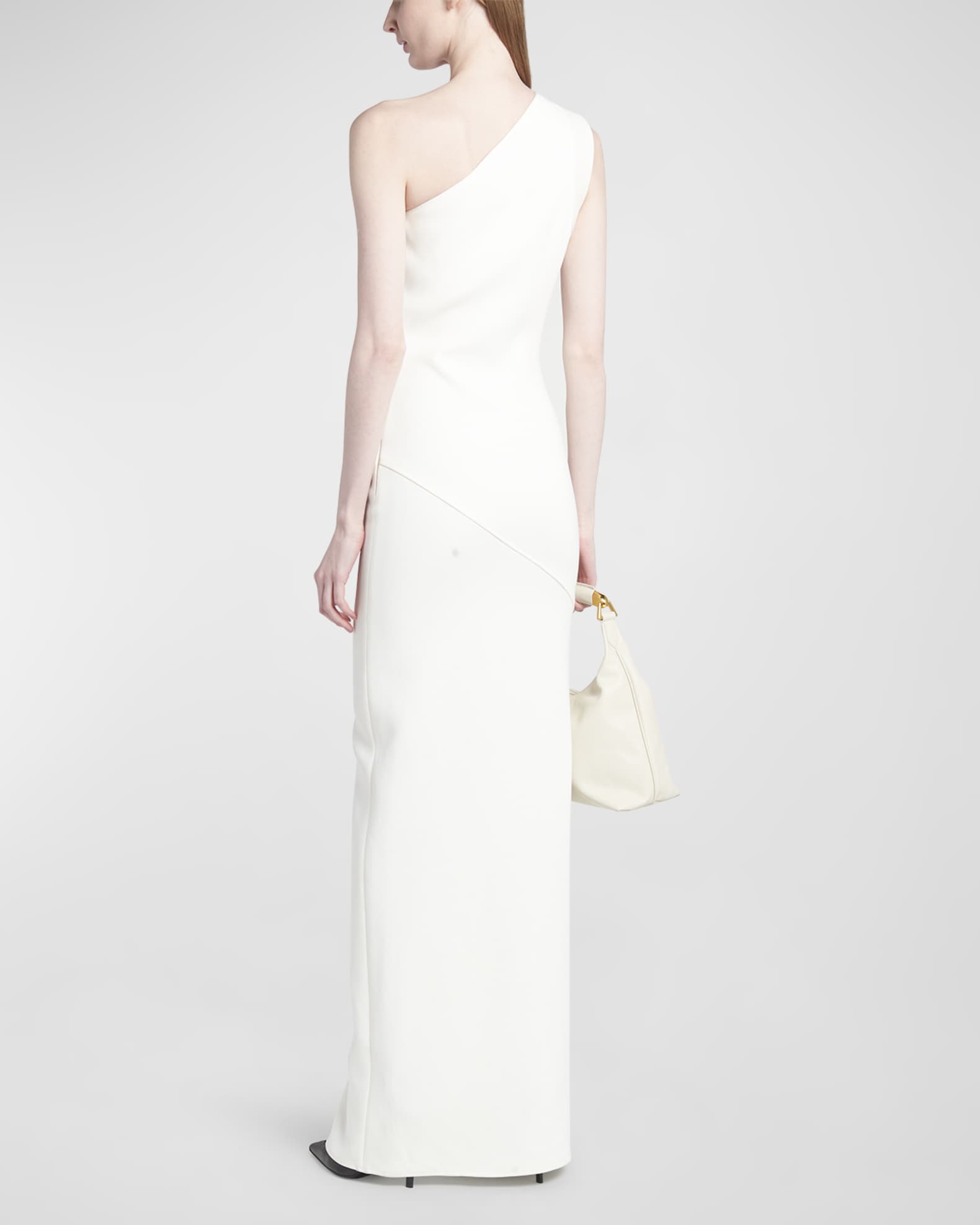 TOM FORD One-Shoulder Slit-Hem Double Cady Gown | Neiman Marcus