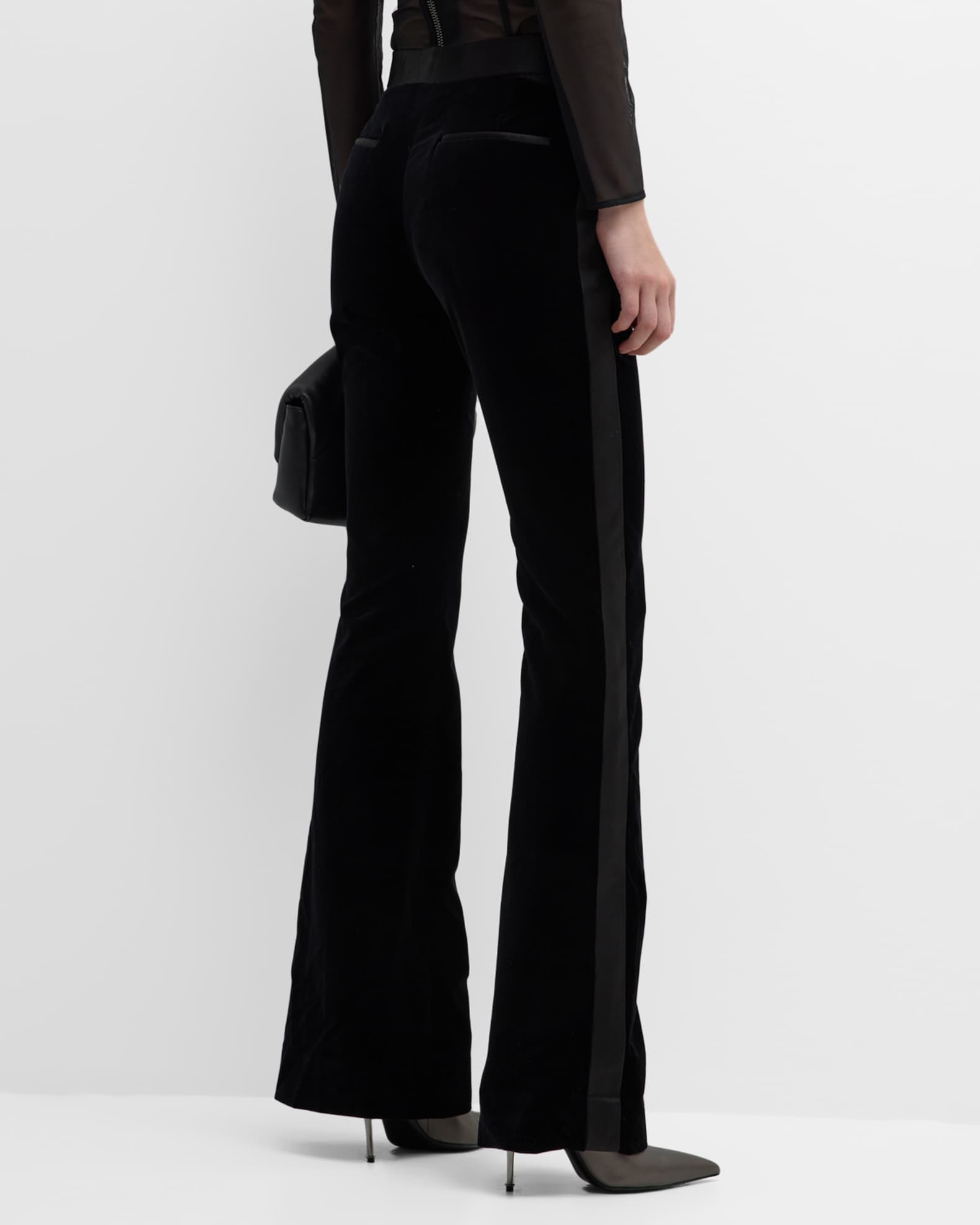 TOM FORD Flared Velvet Tuxedo Pants | Neiman Marcus