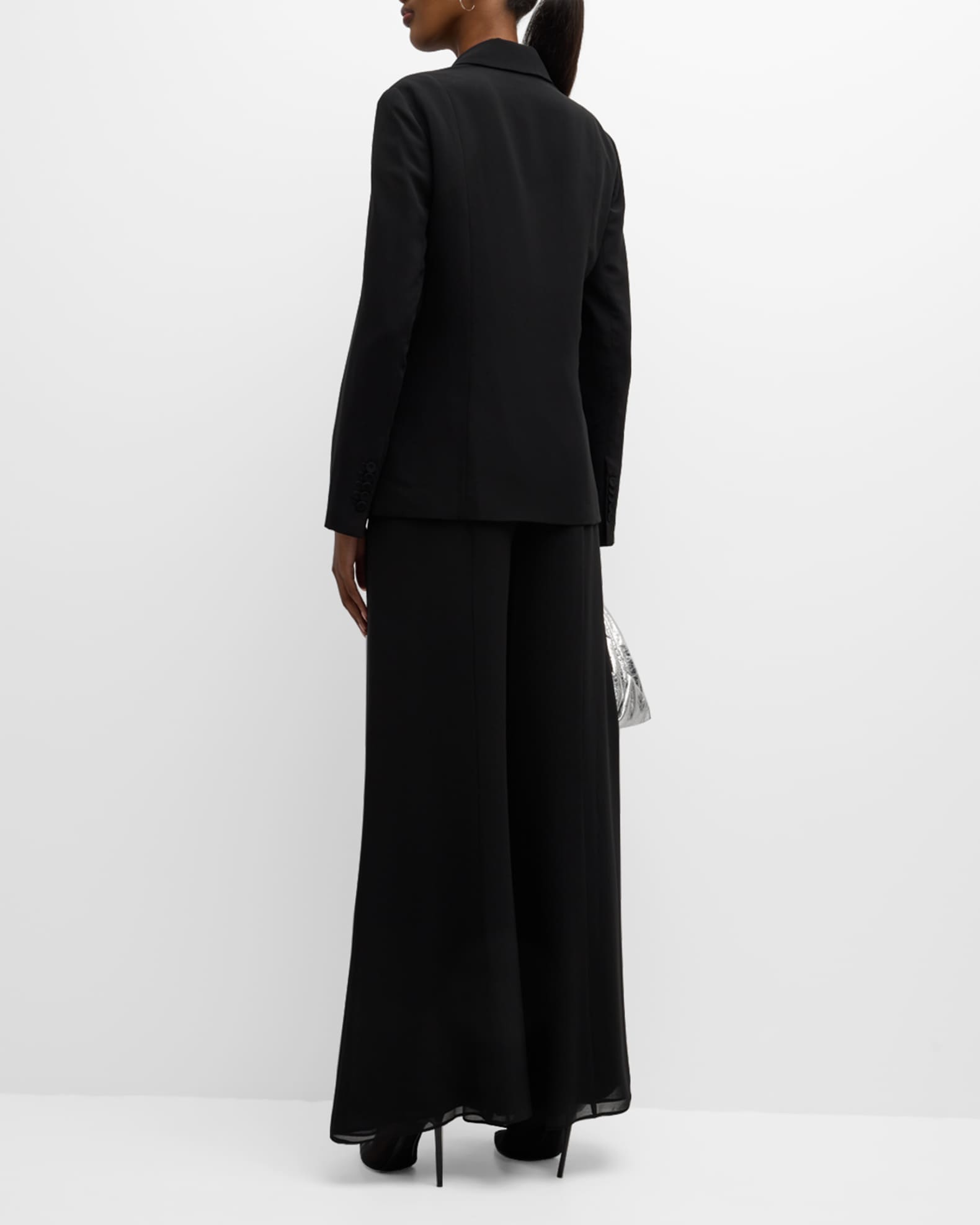 Kobi Halperin Hunter Snap-Front Crepe Chiffon Jacket | Neiman Marcus