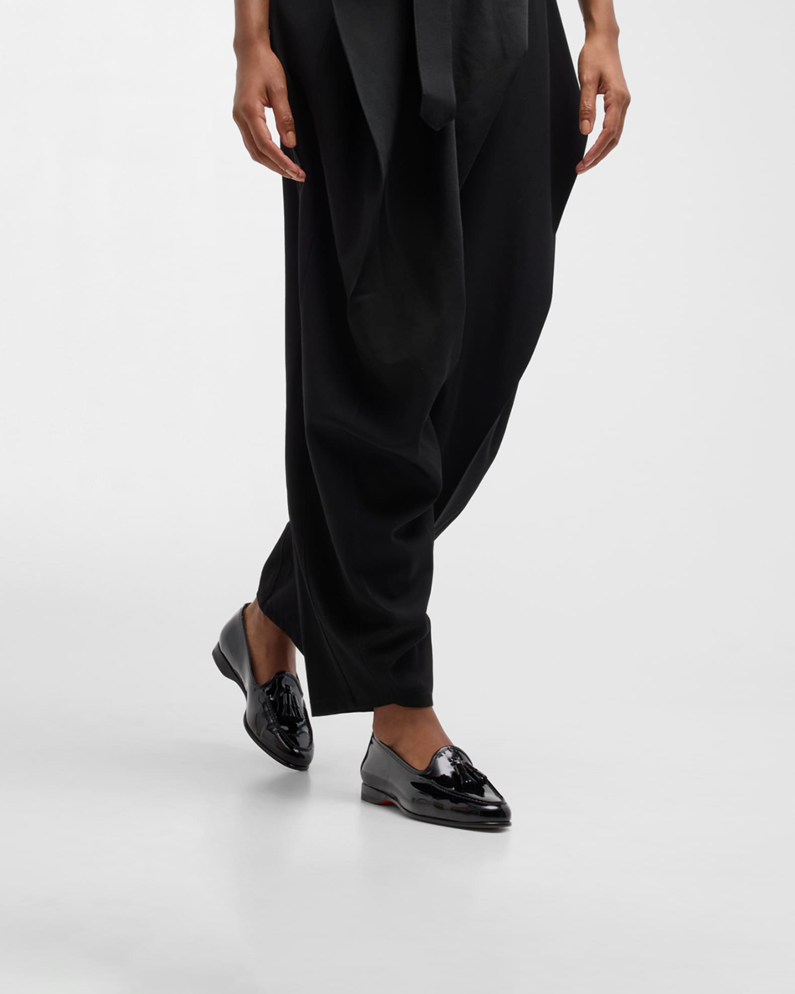 Santoni Andrea Patent Tassel Loafers | Neiman Marcus