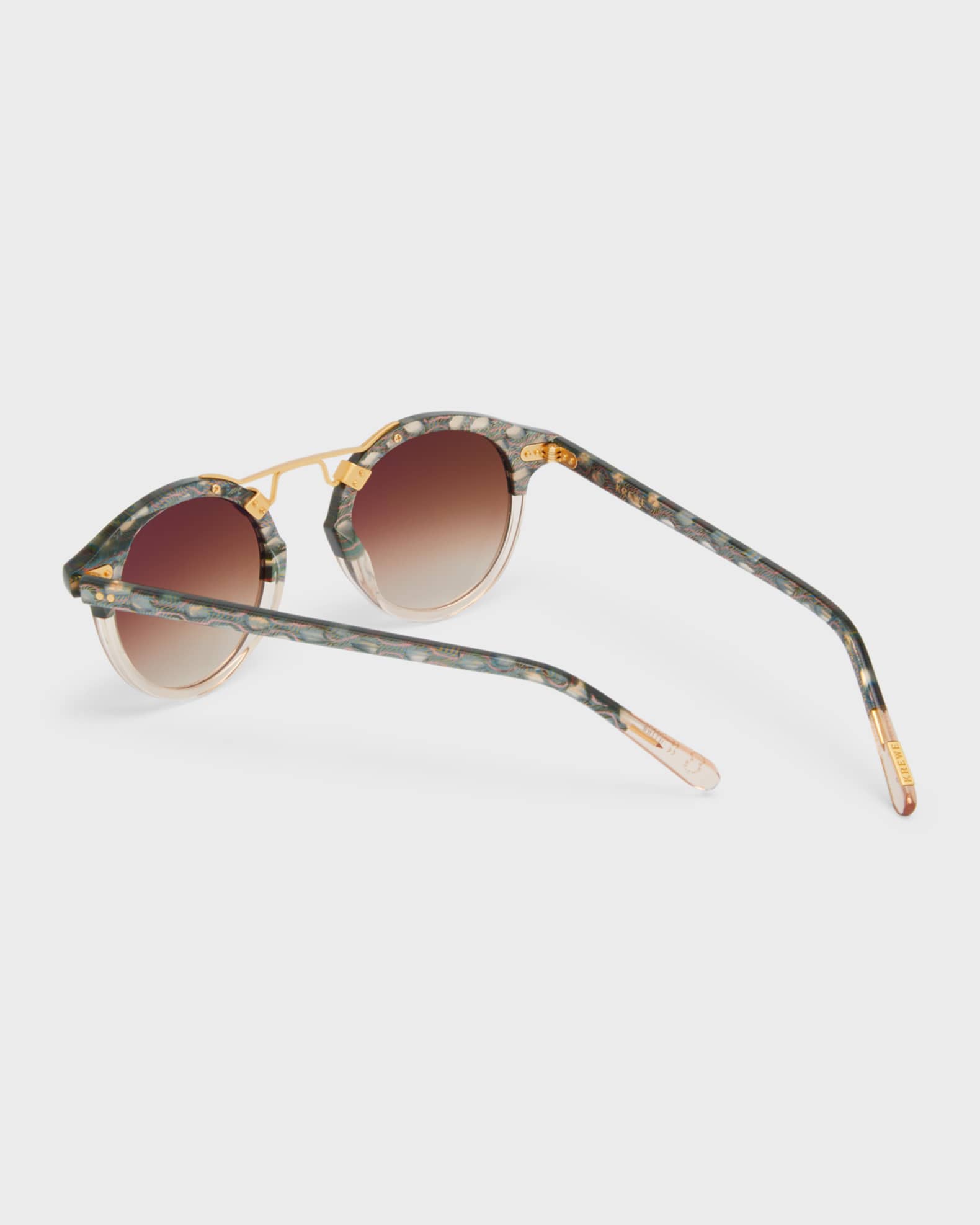 KREWE St. Louis Round Gradient Acetate Aviator Sunglasses | Neiman Marcus