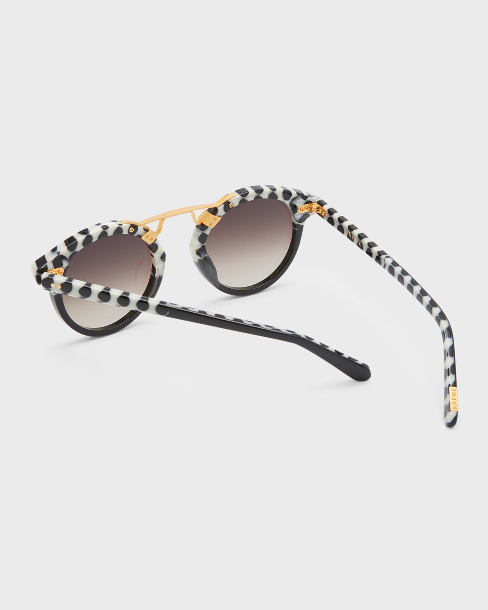 Krewe Stl Nylon Round Acetate Aviator Sunglasses Neiman Marcus