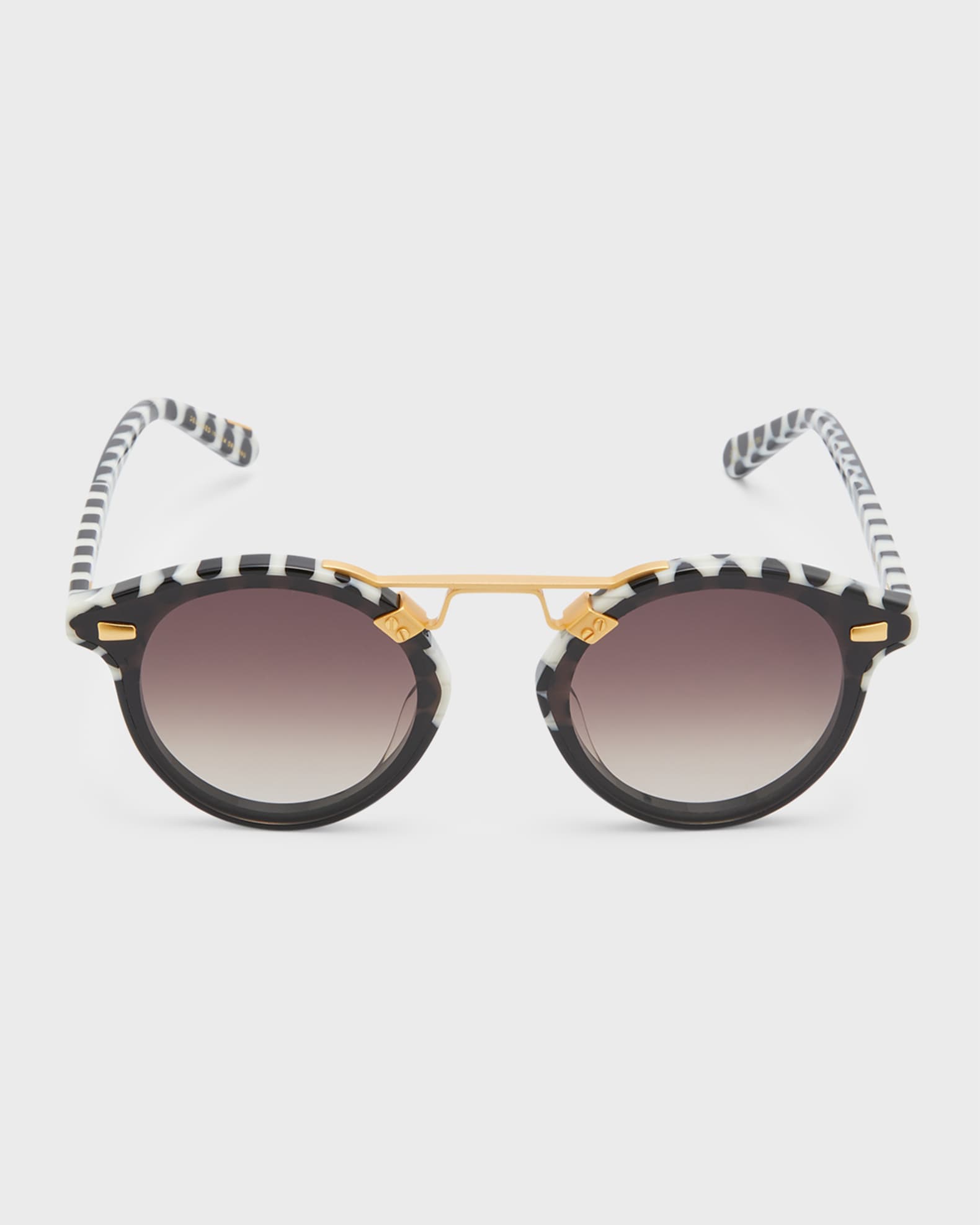 KREWE STL Nylon Round Acetate Aviator Sunglasses | Neiman Marcus