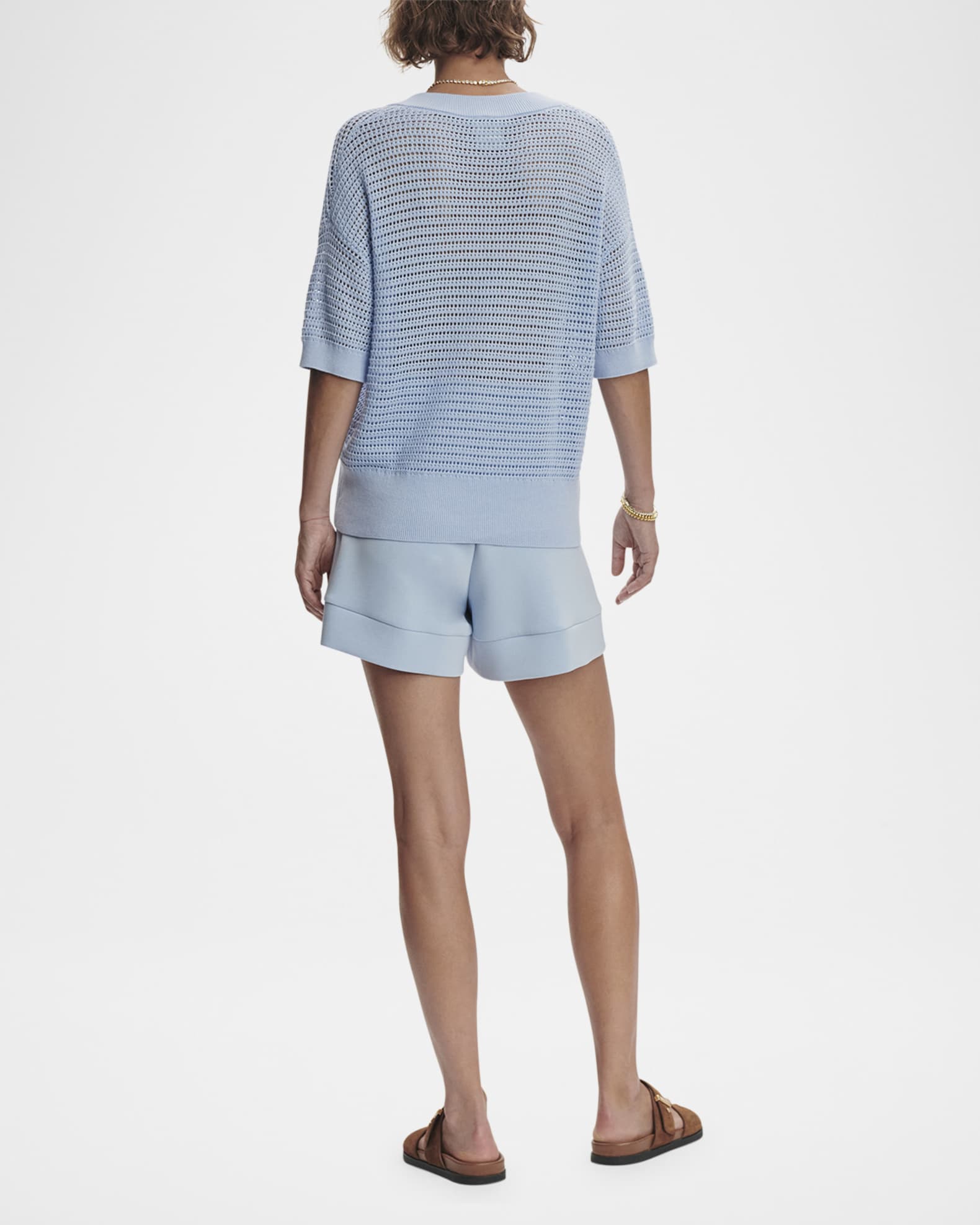 Varley Callie Open-Knit Top | Neiman Marcus