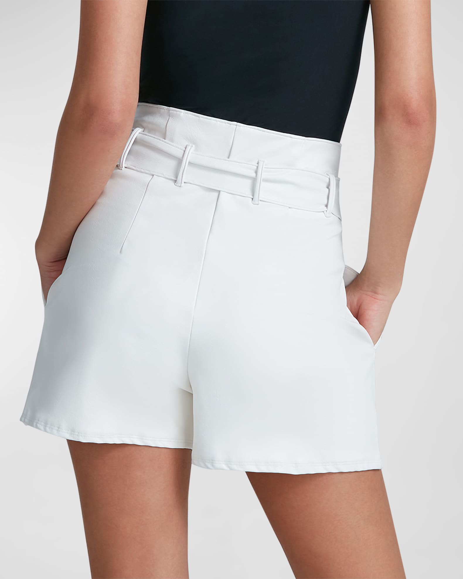 Commando Faux Leather Paperbag Shorts | Neiman Marcus