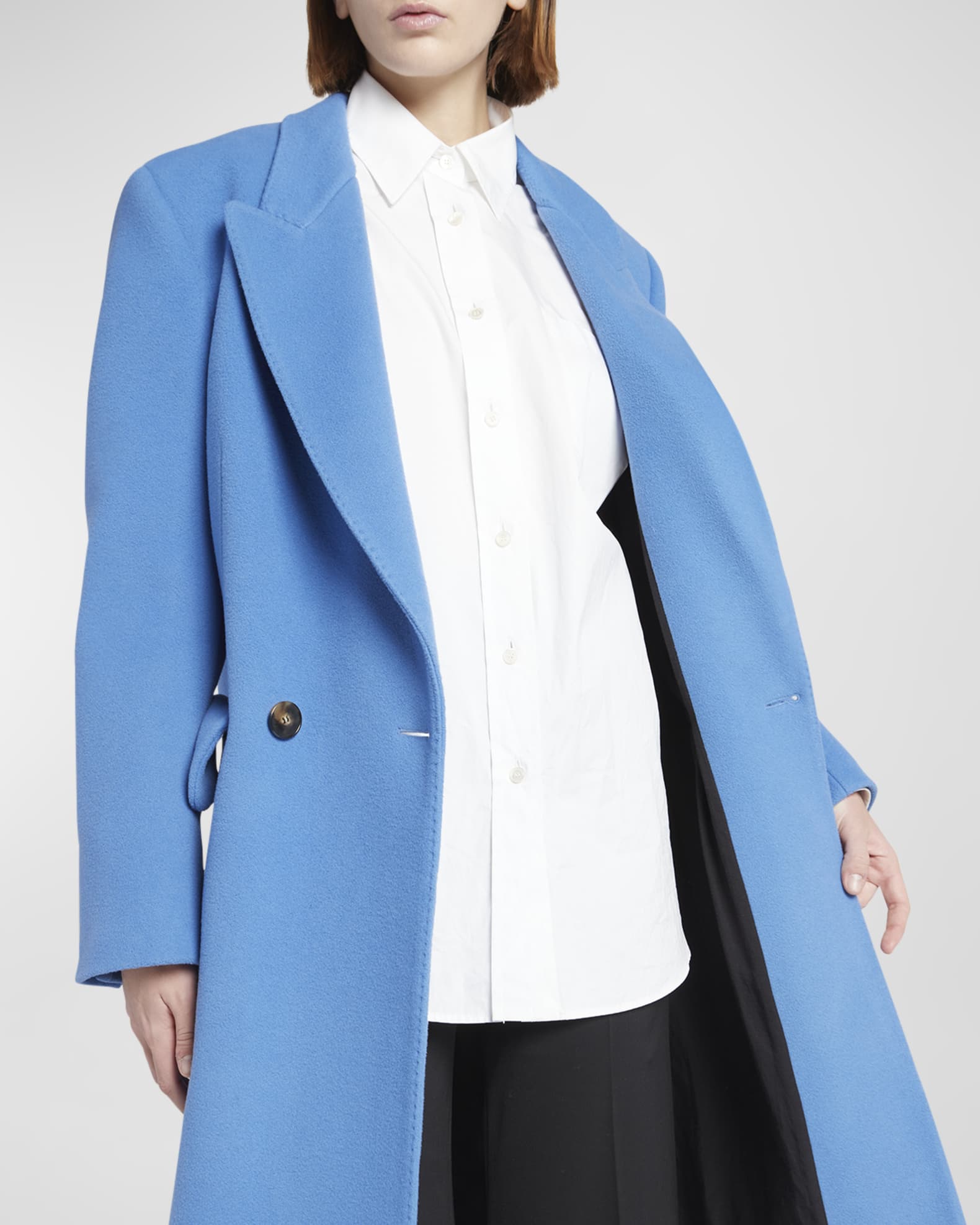 Stella McCartney Structured Wool Top Coat | Neiman Marcus