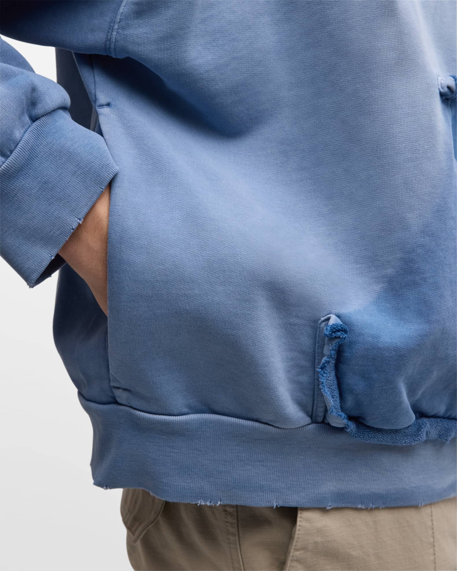 Balenciaga Men's Tape Type Ripped Pocket Hoodie Large Fit Balenciaga Men's Tape Type Ripped Pocket Hoodie Large Fit