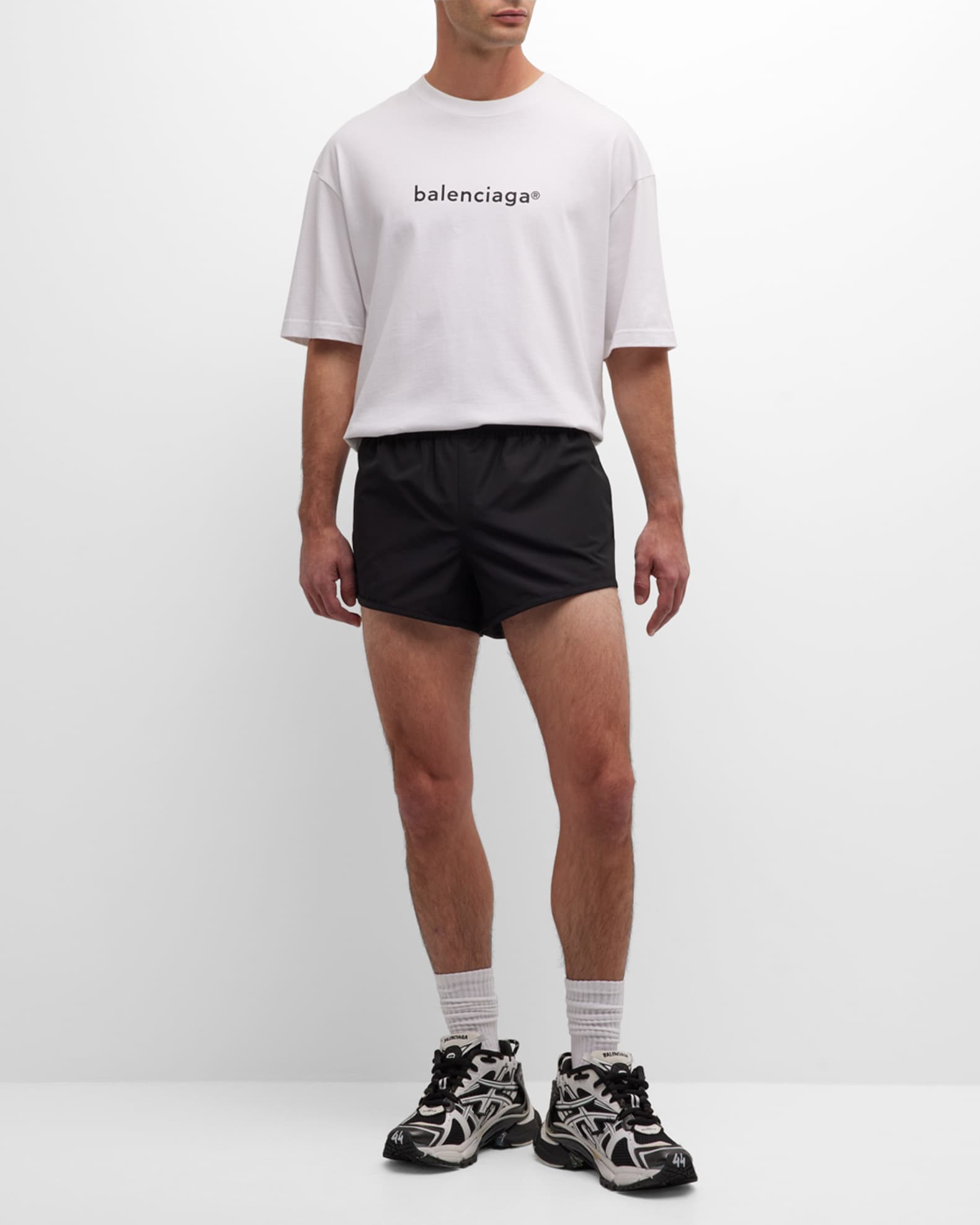 Balenciaga Men's Running Shorts | Neiman Marcus