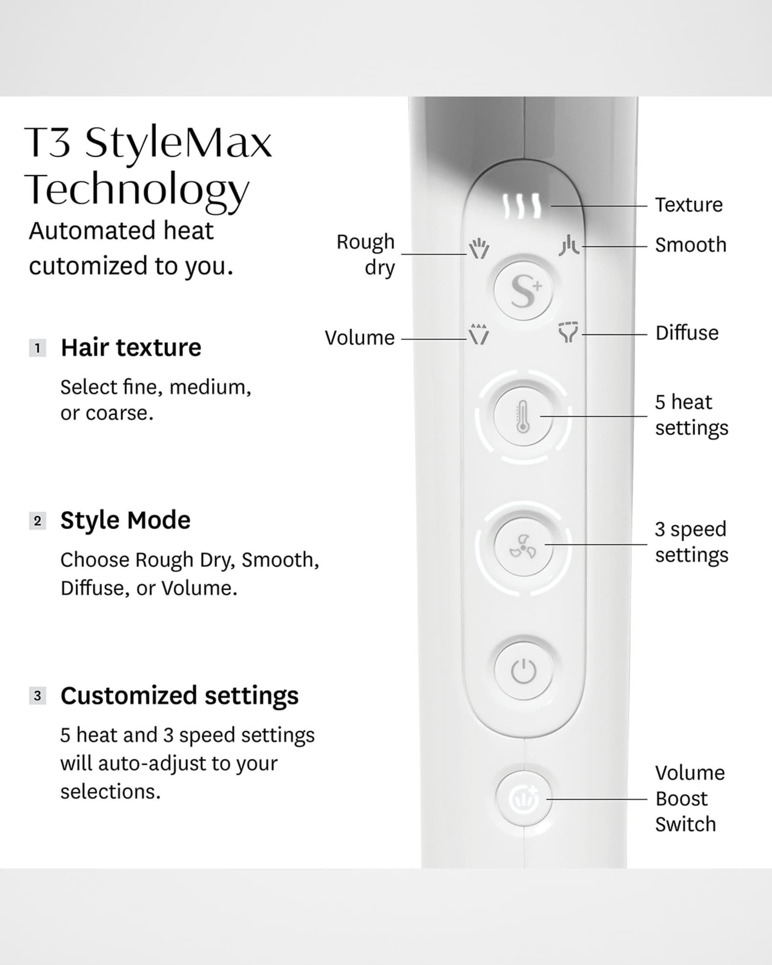 T3 Featherweight StyleMax Professional Hair Dryer | Neiman Marcus