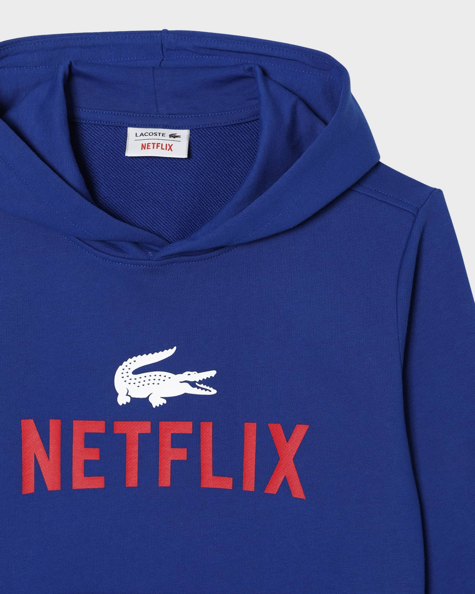 Lacoste x Netflix Logo-Print Hoodie, Size 2-8 | Neiman Marcus