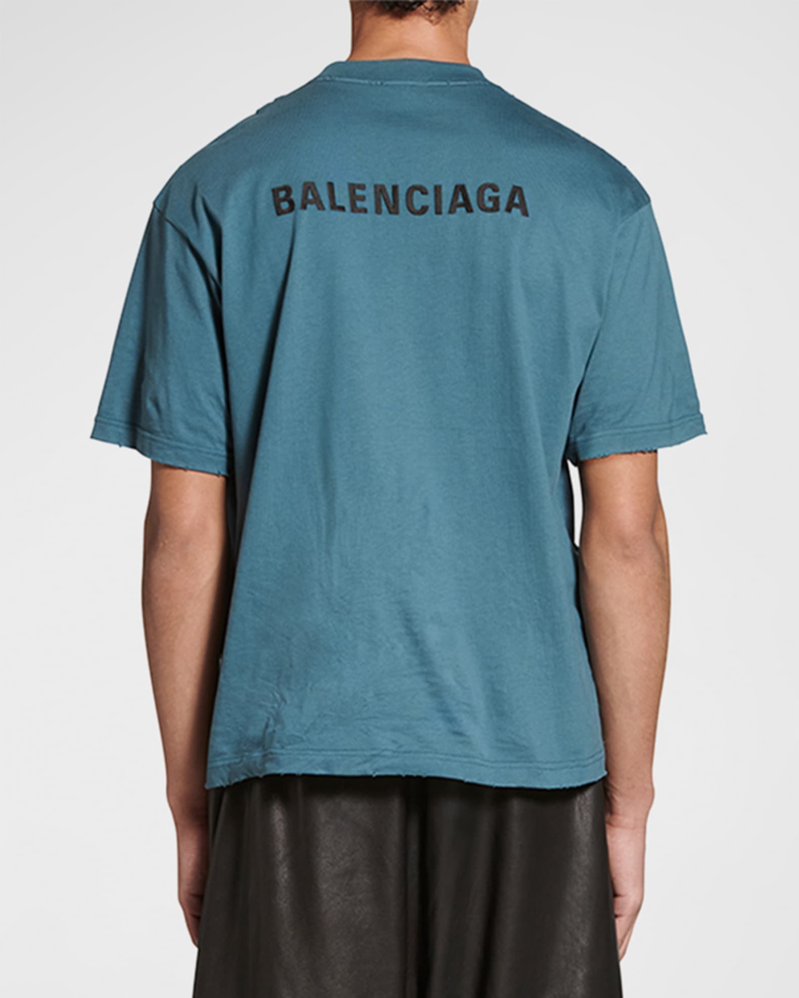 Balenciaga Men's Balenciaga Back T Shirt Medium Fit | Neiman Marcus